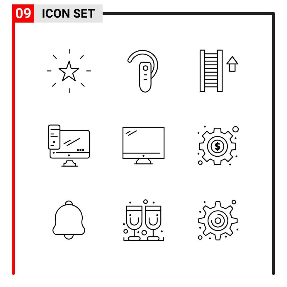 9 General Icons For Website Design Print And Mobile Apps 9 Outline Symbols Signs Isolated On