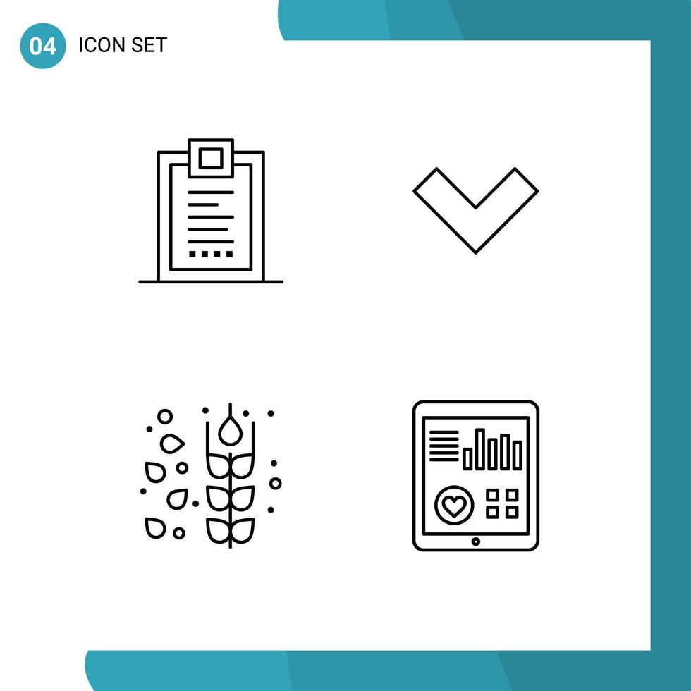 User Interface Pack Of 4 Basic Filledline Flat Colors Of Coding Cereals Design Down Monitoring