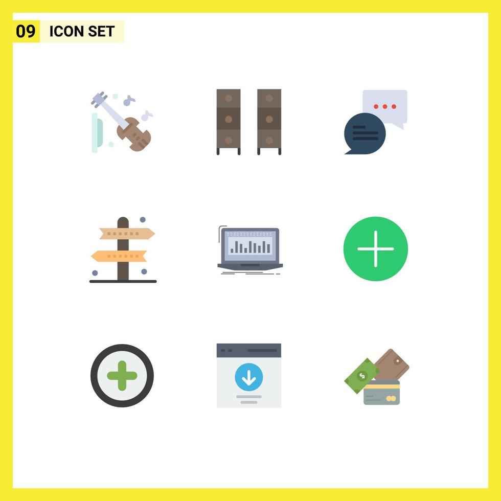 9 Thematic Vector Flat Colors And Editable Symbols Of Data Game