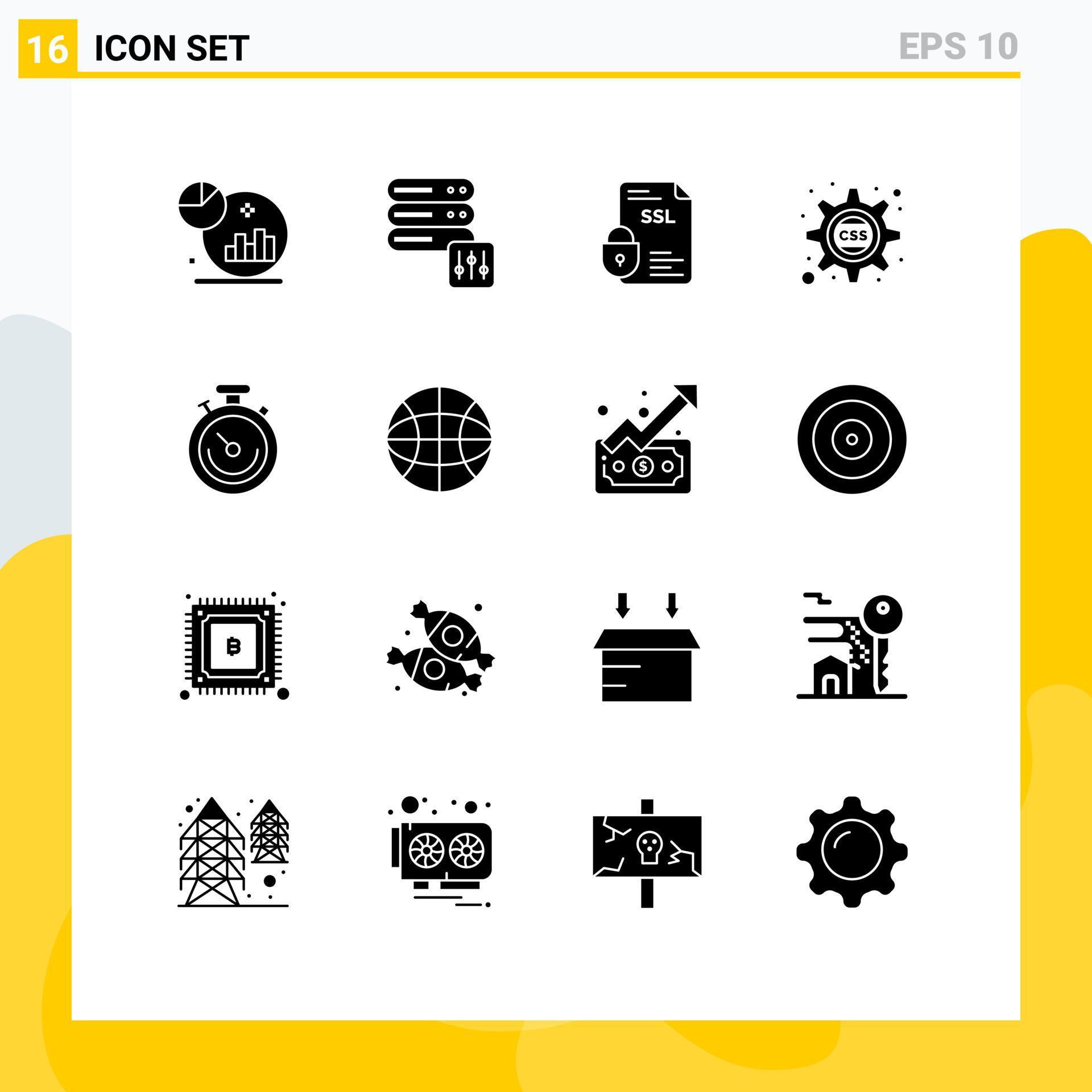 16 Universal Solid Glyph Signs Symbols Of Sports Css Gear Certificate Css Cascading Editable