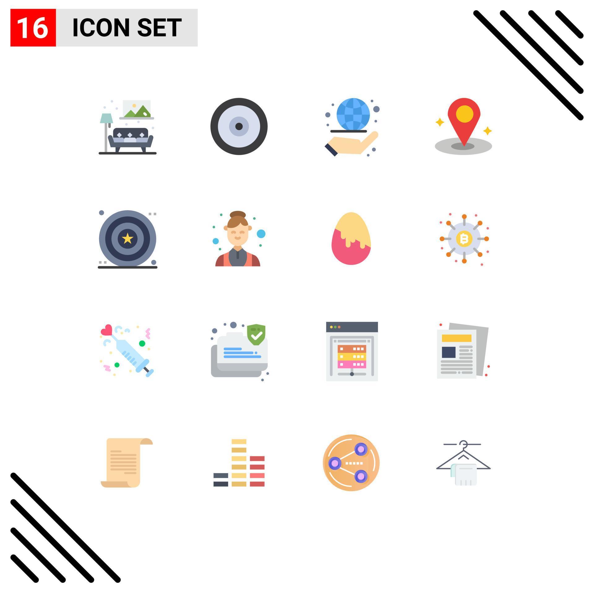 Stock Vector Icon Pack of 16 Line Signs and Symbols for independence ...