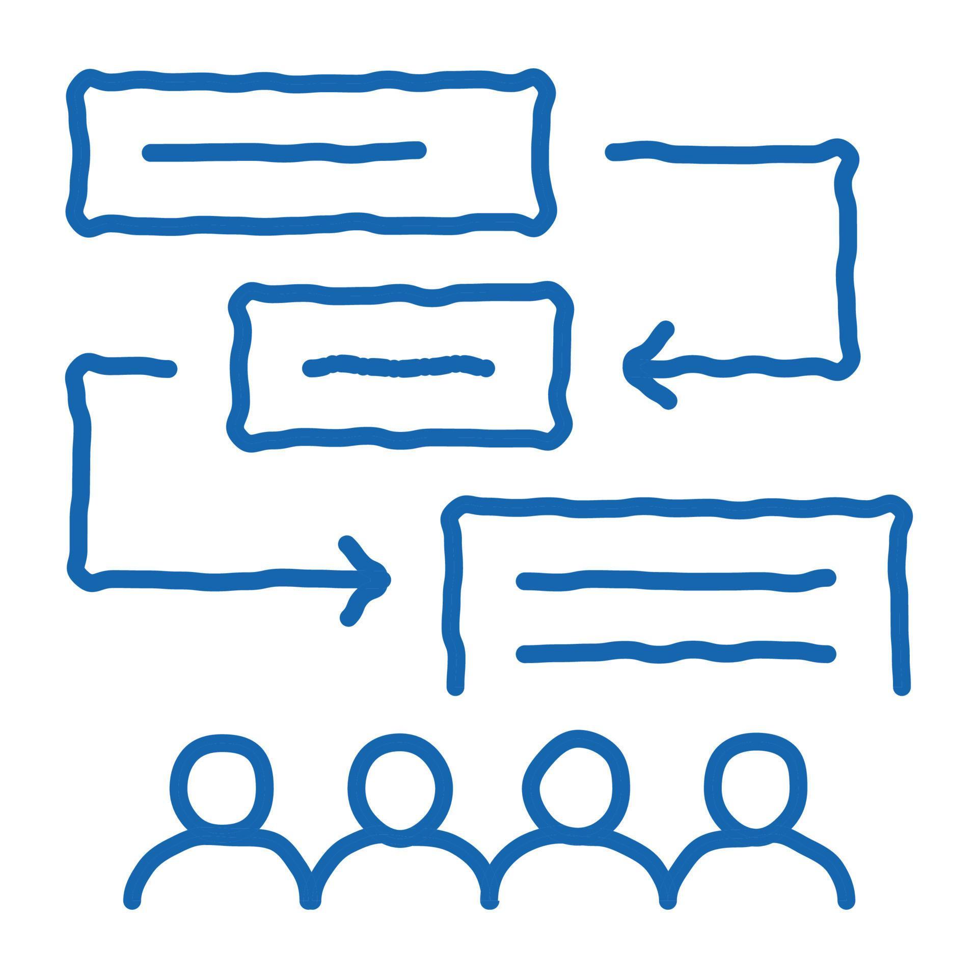 replacement components of algorithm doodle icon hand drawn illustration ...