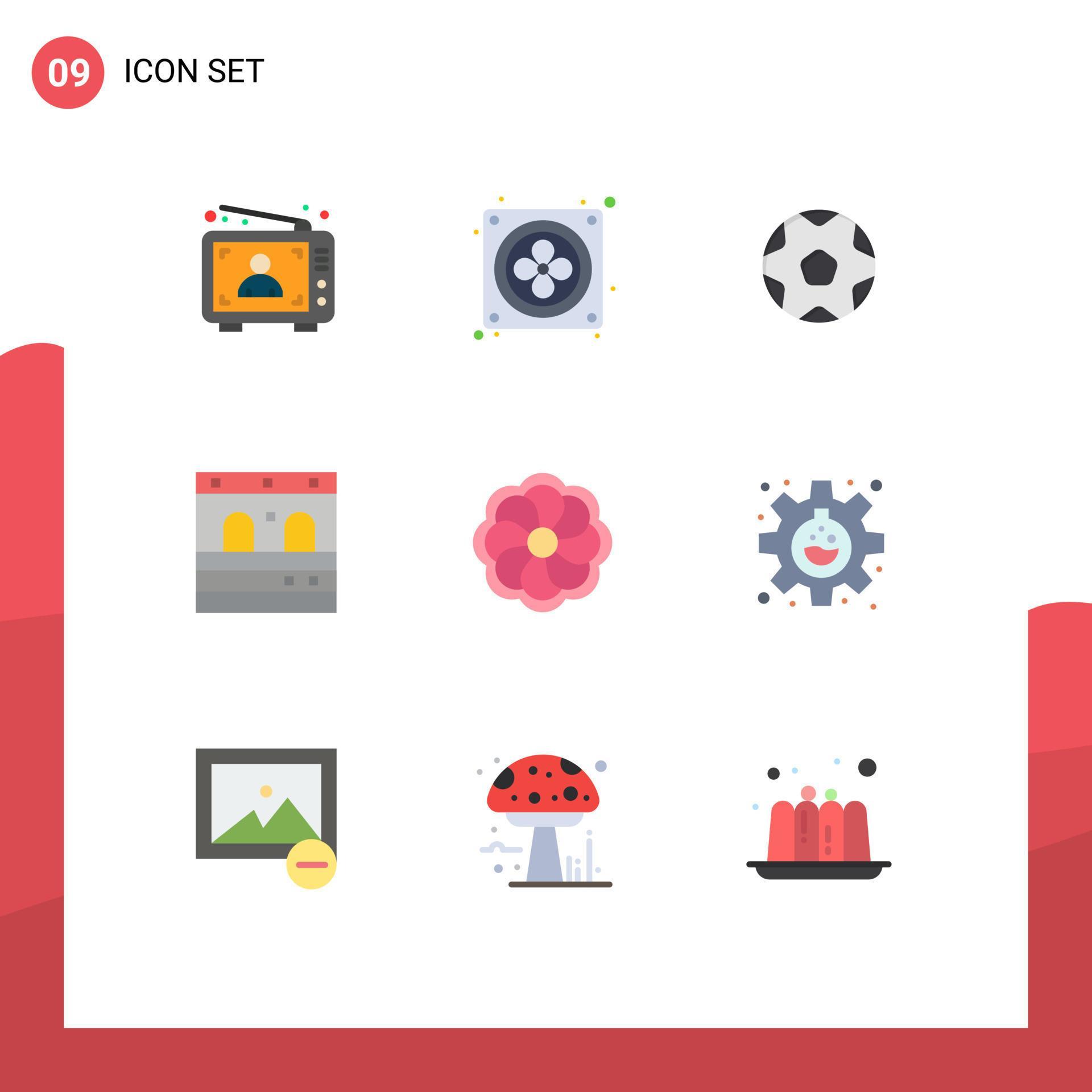 9 User Interface Flat Color Pack Of Modern Signs And Symbols Of Mardi