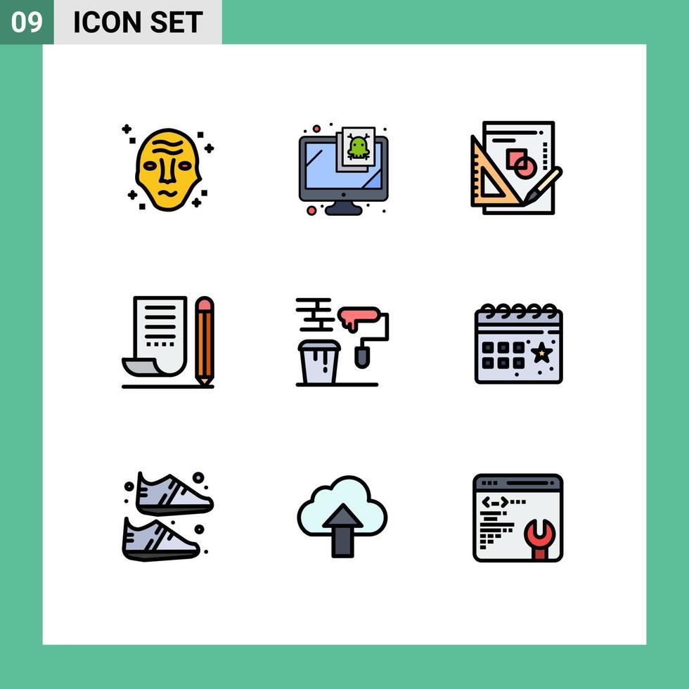 9 Creative Icons Modern Signs and Symbols of scratch pad notebook virus ...