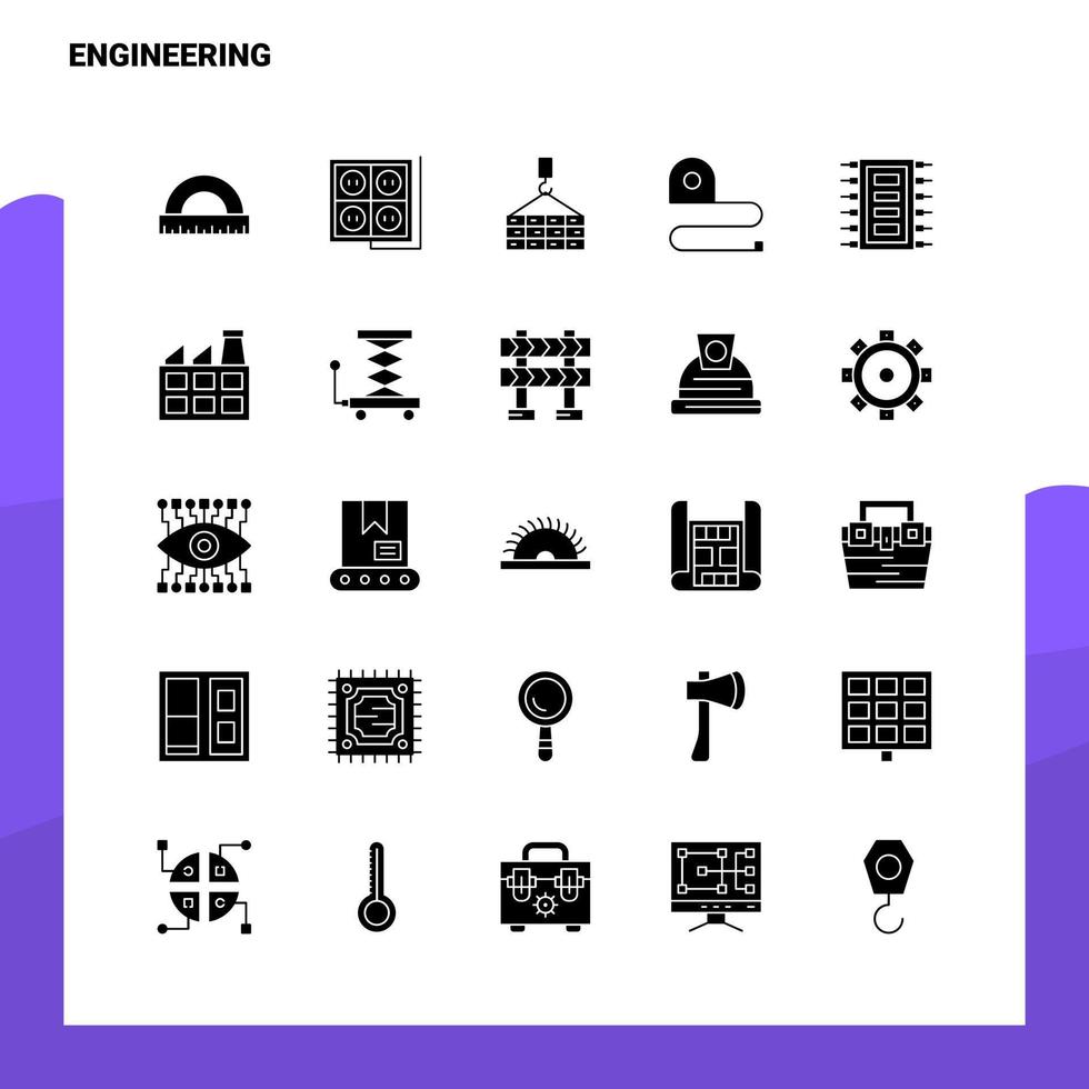 25 Engineering Icon set Solid Glyph Icon Vector Illustration Template ... 25 Engineering Icon set Solid Glyph Icon Vector Illustration Template ...
