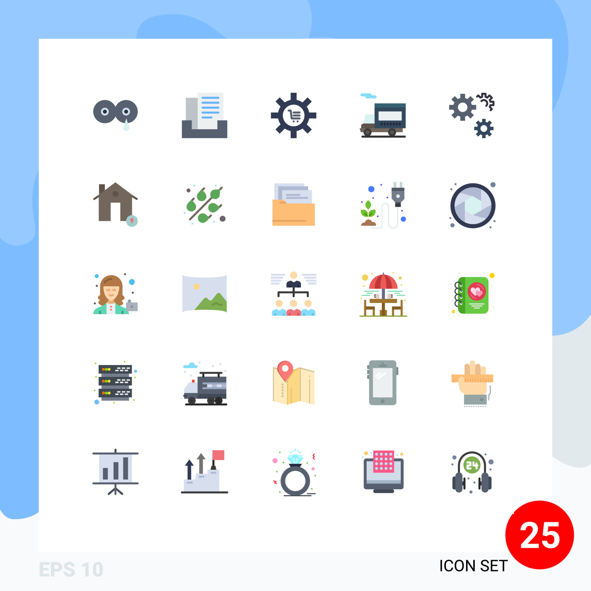 25 Universal Flat Colors Set For Web And Mobile Applications Configuration Van Configuration