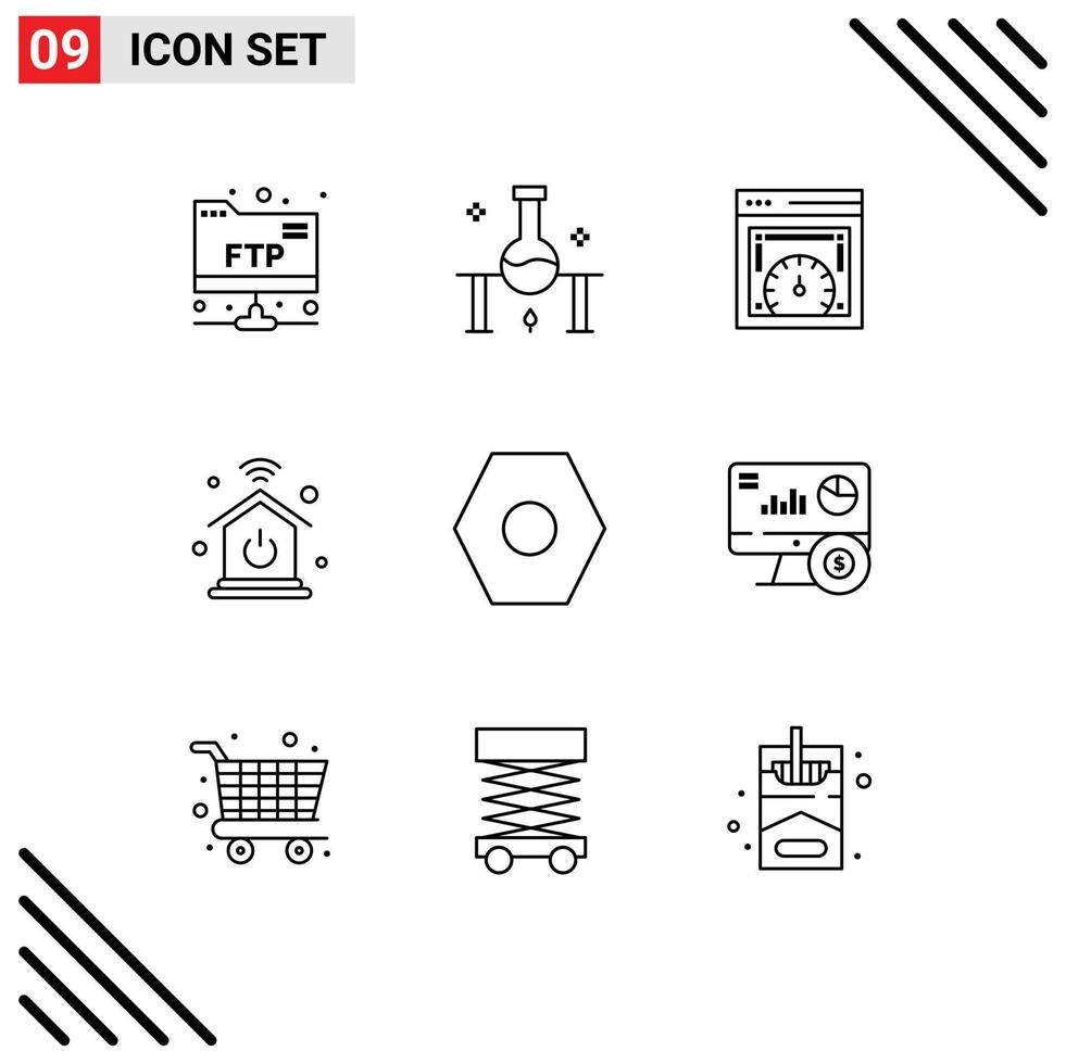 9 Universal Outlines Set For Web And Mobile Applications User Interface