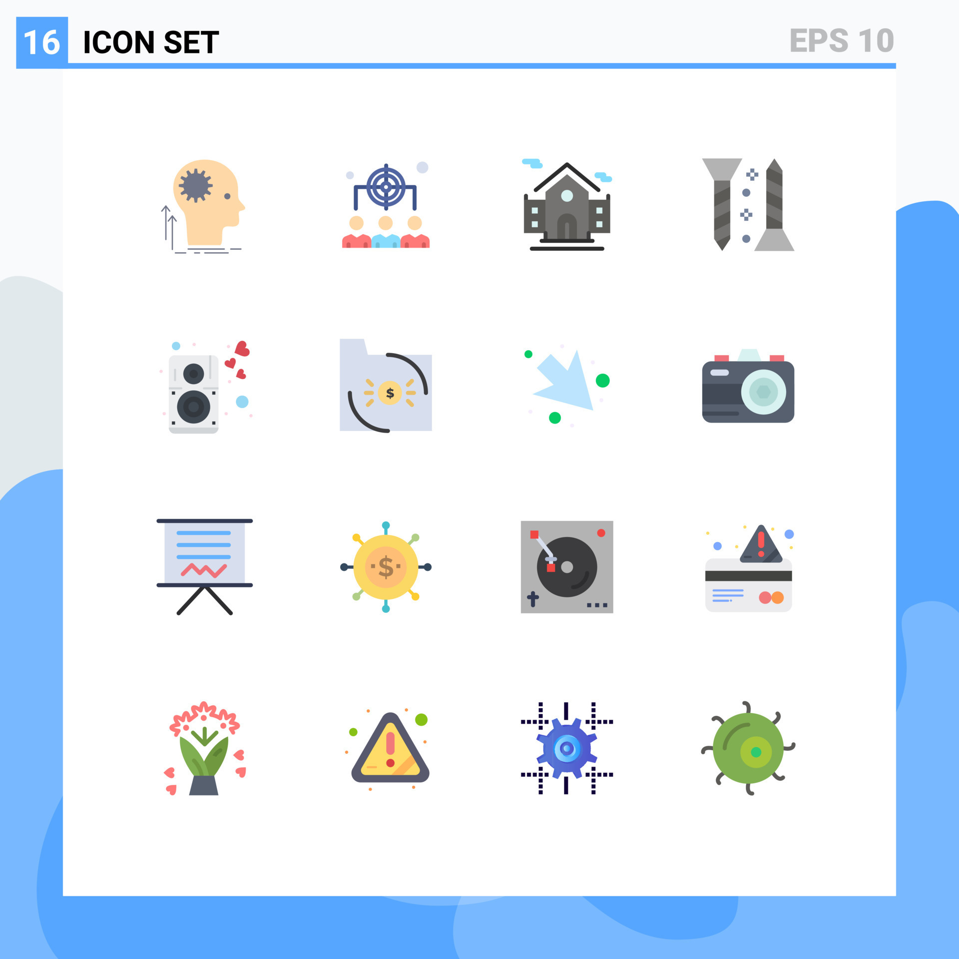 User Interface Pack of 16 Basic Flat Colors of loud self tapping ...