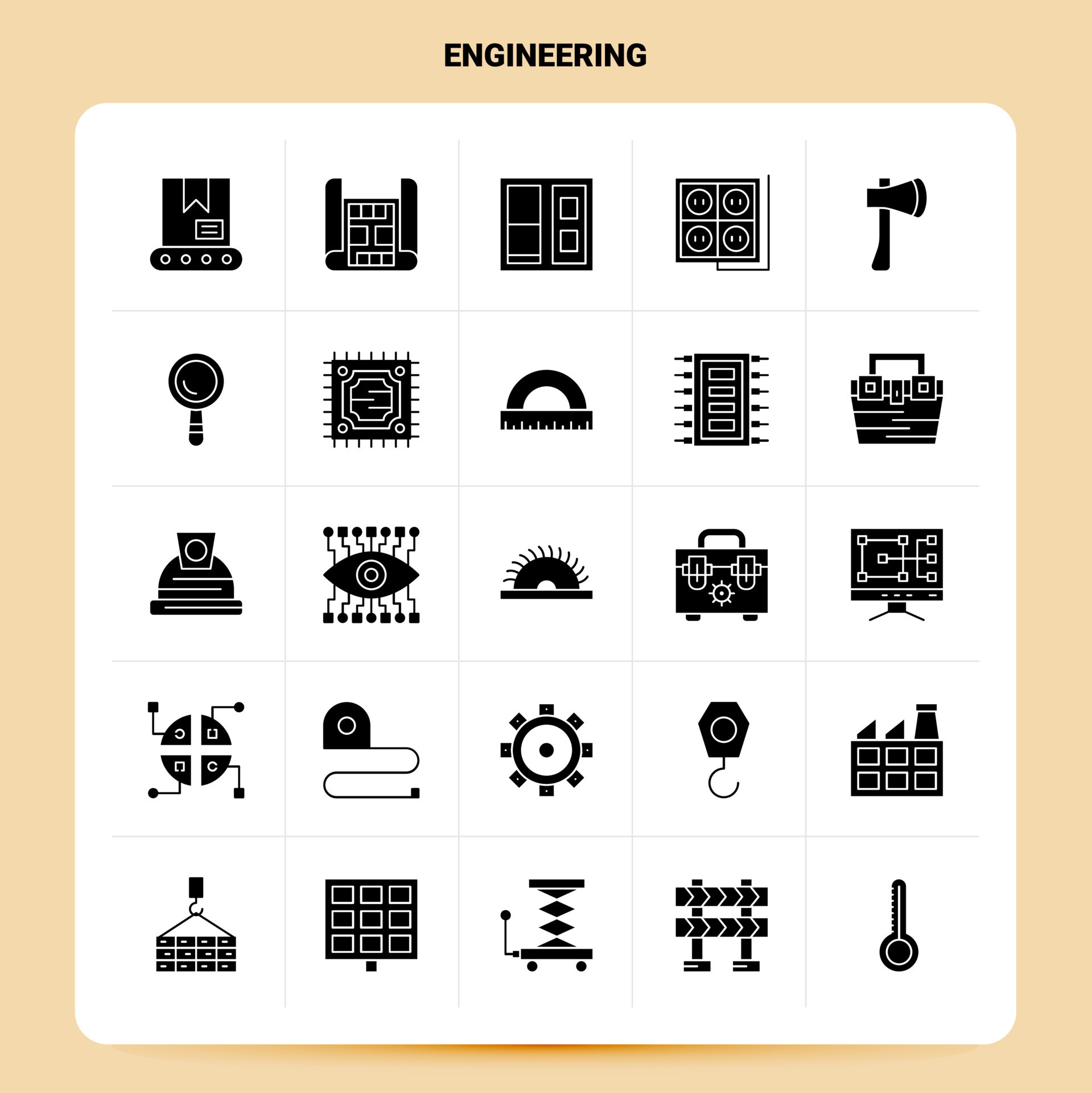 Engineering Icon Set Vector Art, Icons, and Graphics for Free Download