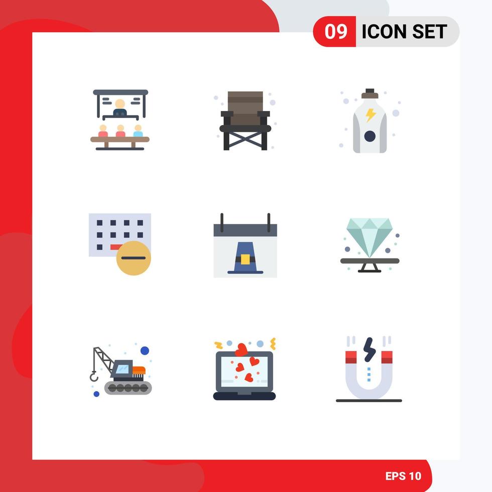 Set Of 9 Modern Ui Icons Symbols Signs For Calendar Hardware Diet Gadget Computers Editable