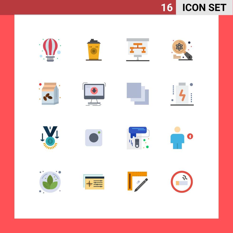 16 Universal Flat Colors Set For Web And Mobile Applications Coffee Science Chart Imac Computer