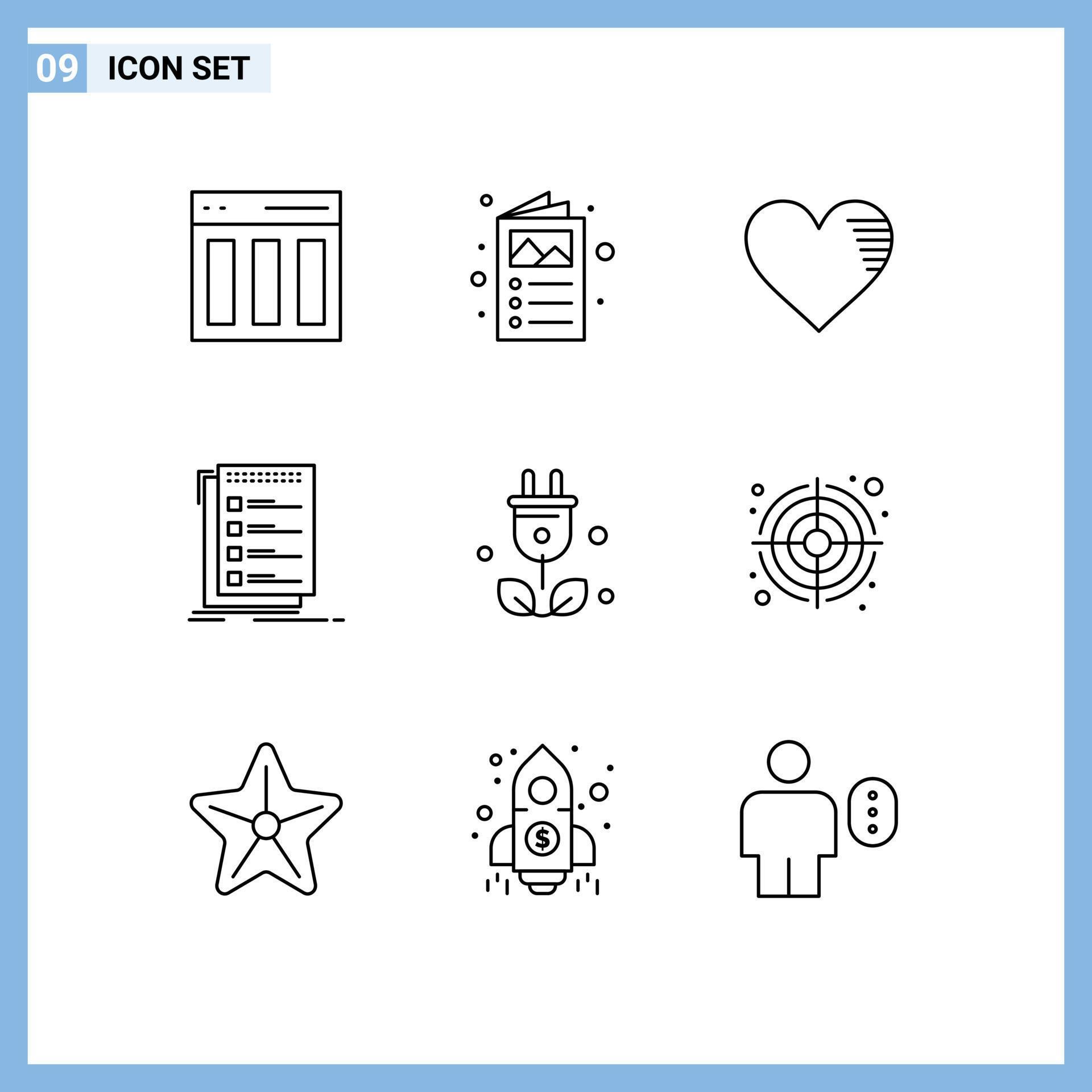 9 Universal Outlines Set For Web And Mobile Applications Task Checklist