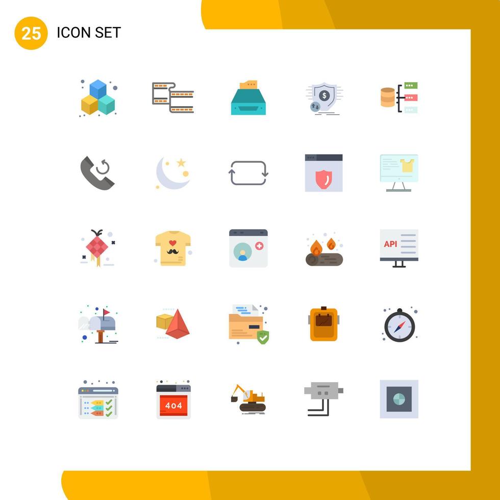 25 Universal Flat Colors Set For Web And Mobile Applications Data Secure Data Money Finance