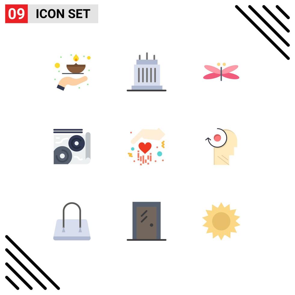 9 Universal Flat Colors Set For Web And Mobile Applications Guide Map Property Spring Dragons