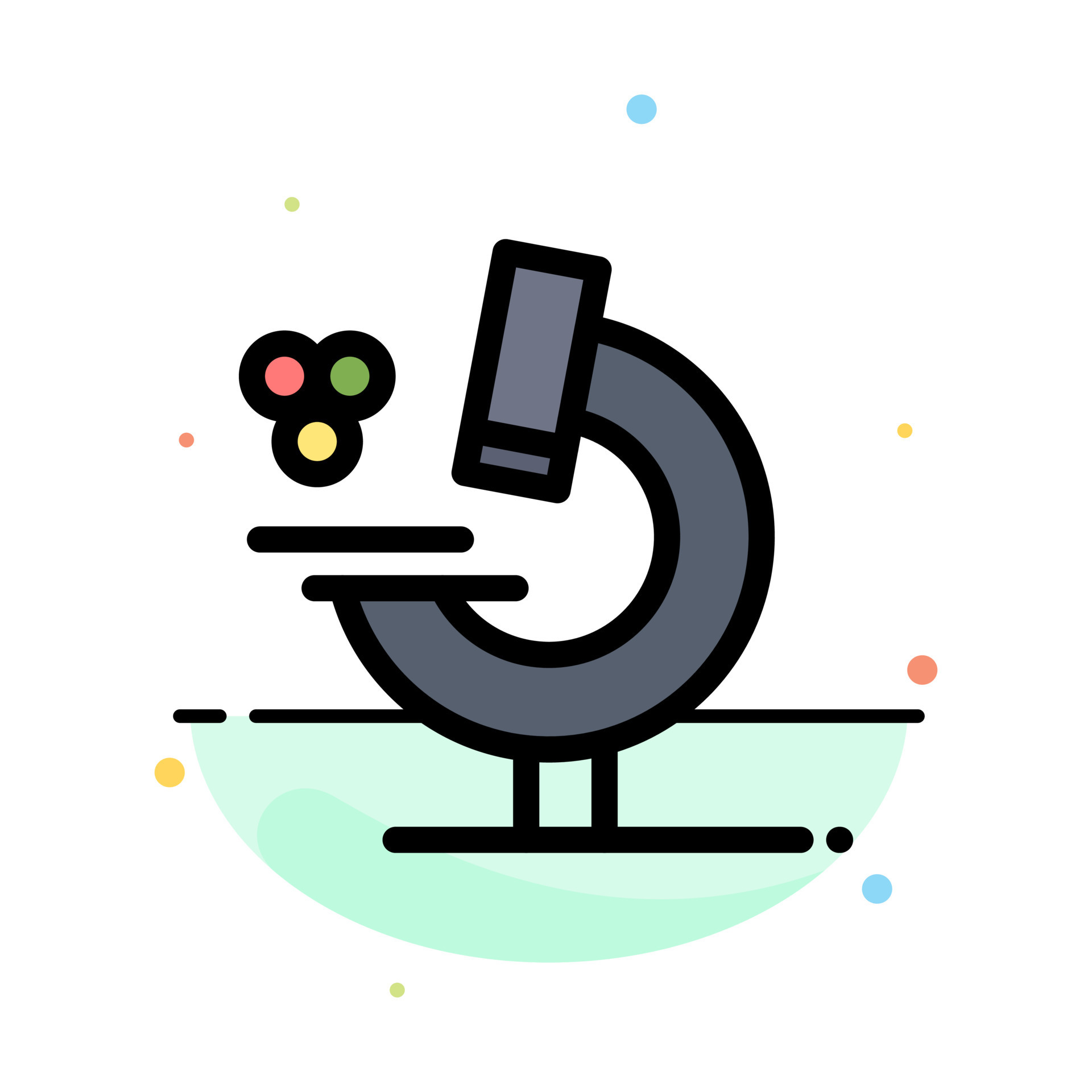 Education Microscope Science Abstract Flat Color Icon Template 17962898