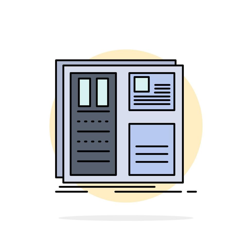 Design Grid Interface Layout Ui Flat Color Icon Vector 17963780 Vector