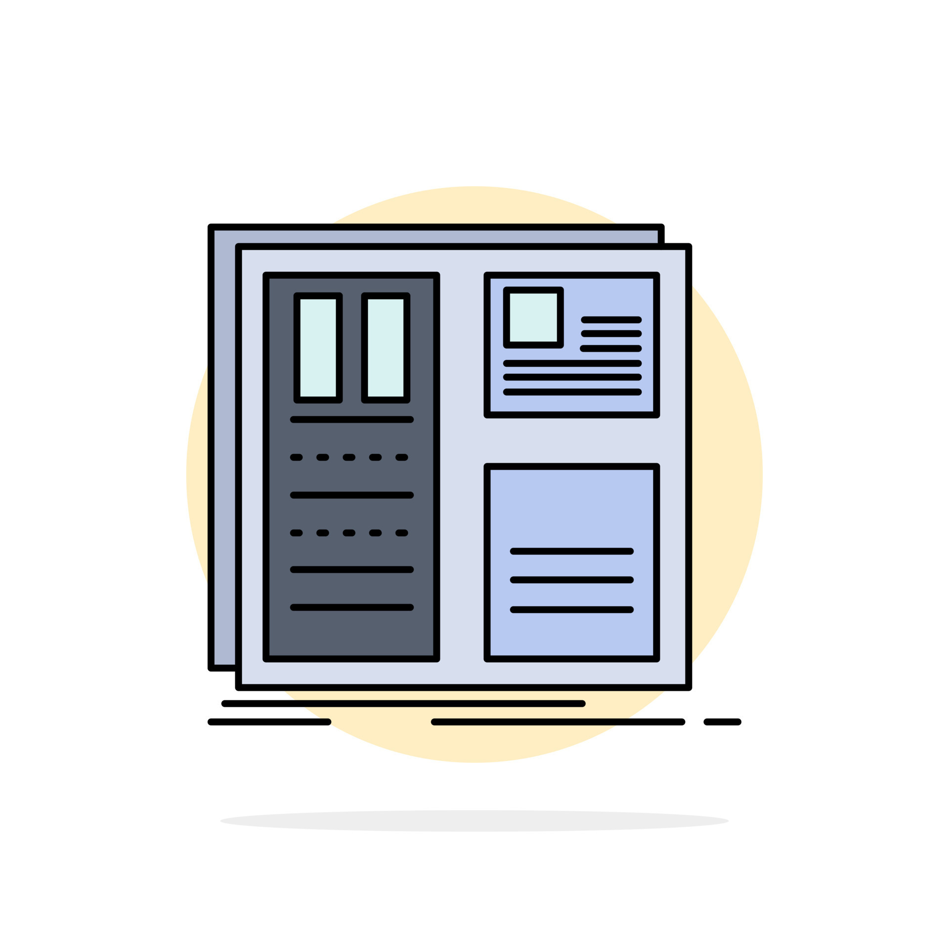 Design Grid Interface Layout Ui Flat Color Icon Vector 17963780 Vector
