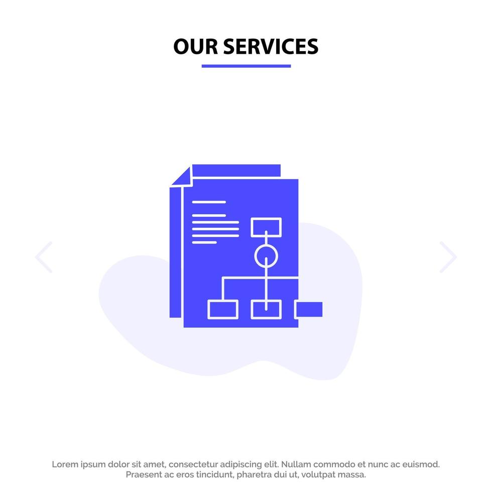 Our Services Presentation Graph Invoice Report Solid Glyph Icon Web ... Our Services Presentation Graph Invoice Report Solid Glyph Icon Web ...