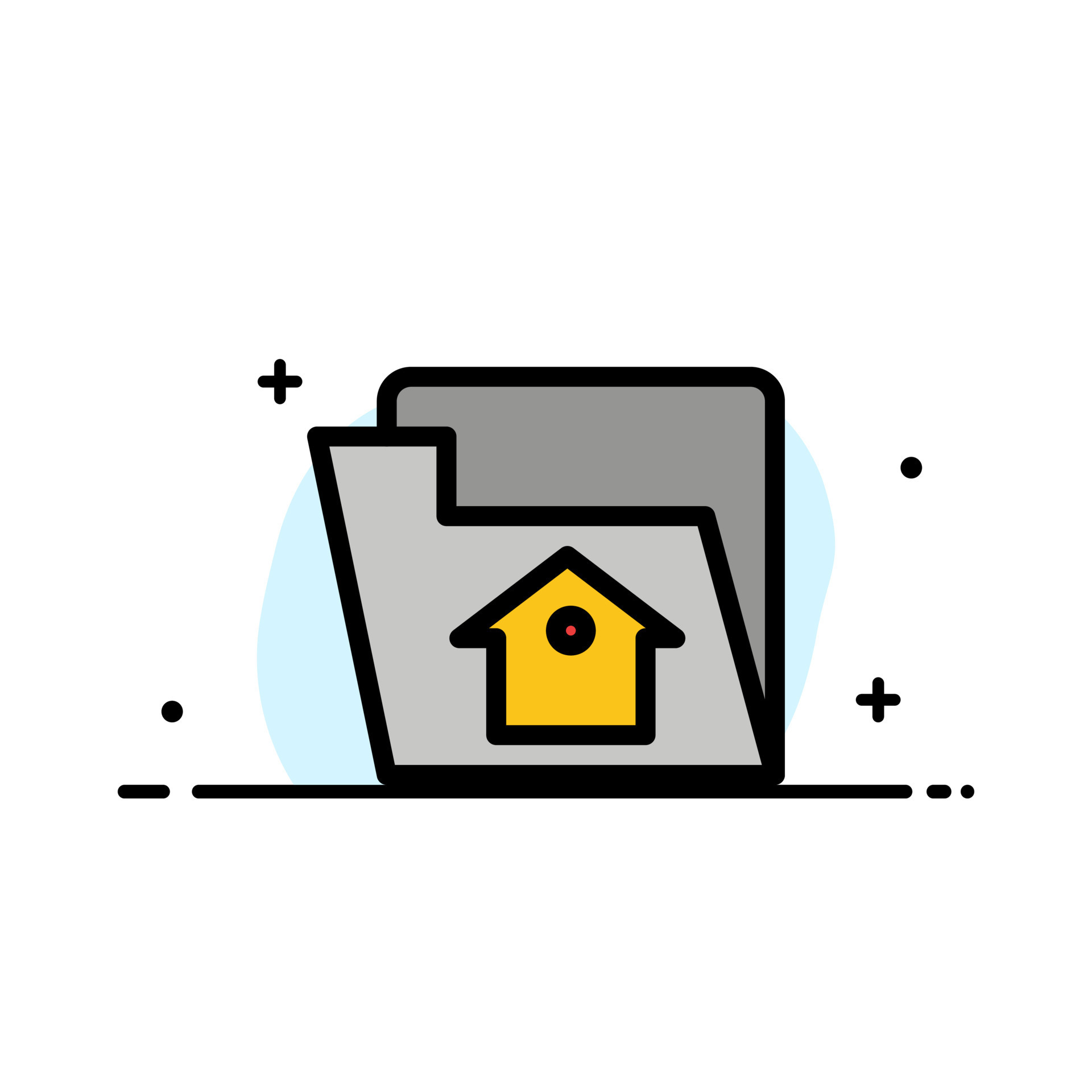 Home File Setting Service Business Flat Line Filled Icon Vector Banner ... Home File Setting Service Business Flat Line Filled Icon Vector Banner ...