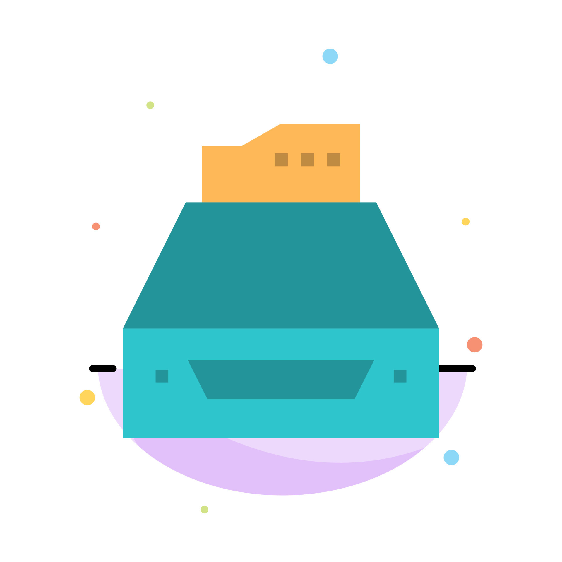 Files Accounting Accounts Data Database Inbox Storage Abstract Flat Color Icon Template 17964213