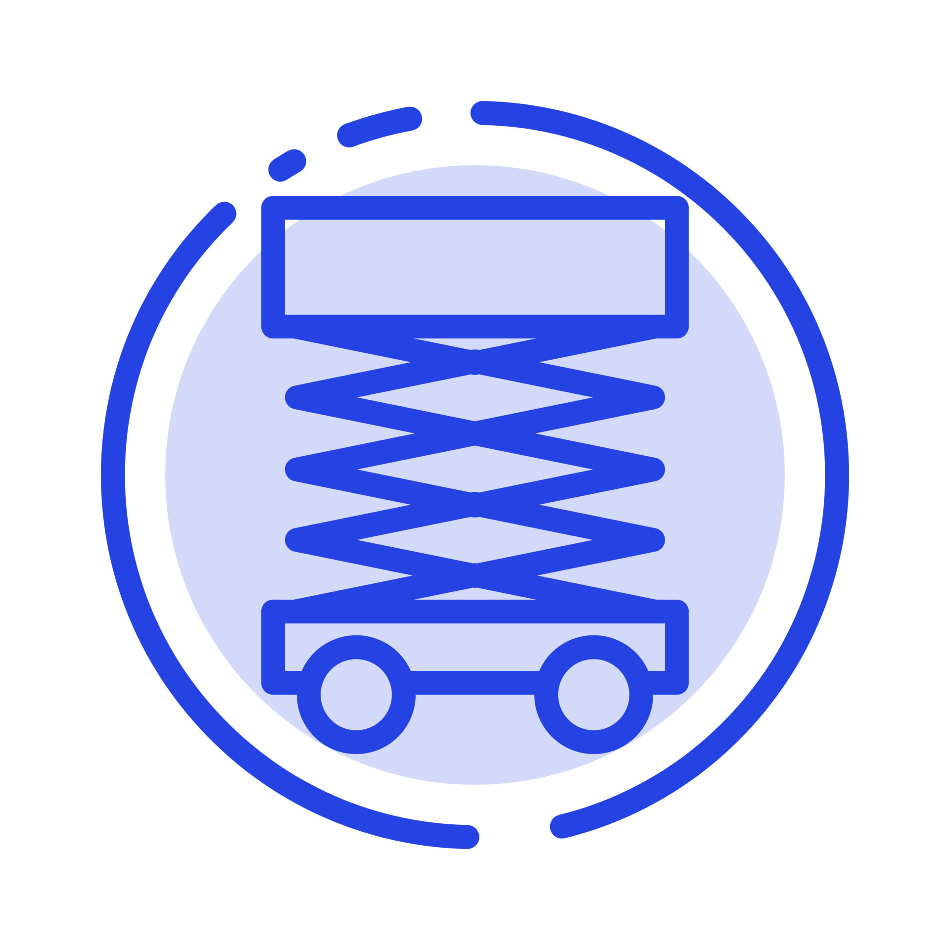 Construction Develop Scaffolding Structure Blue Dotted Line Line Icon 17964305 Vector Art At