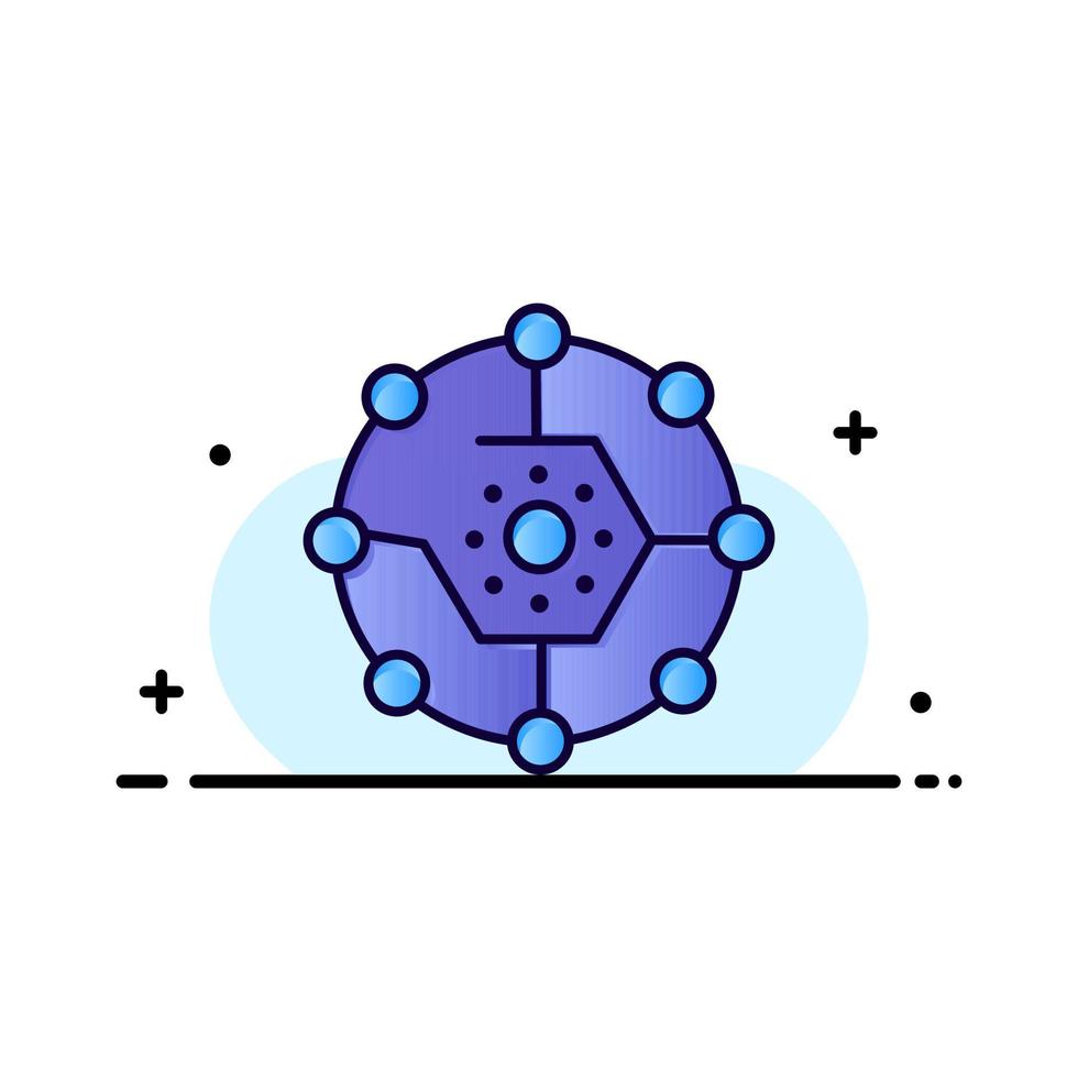 Computing Computing Share Connectivity Network Share Business Logo Template Flat Color 17964568