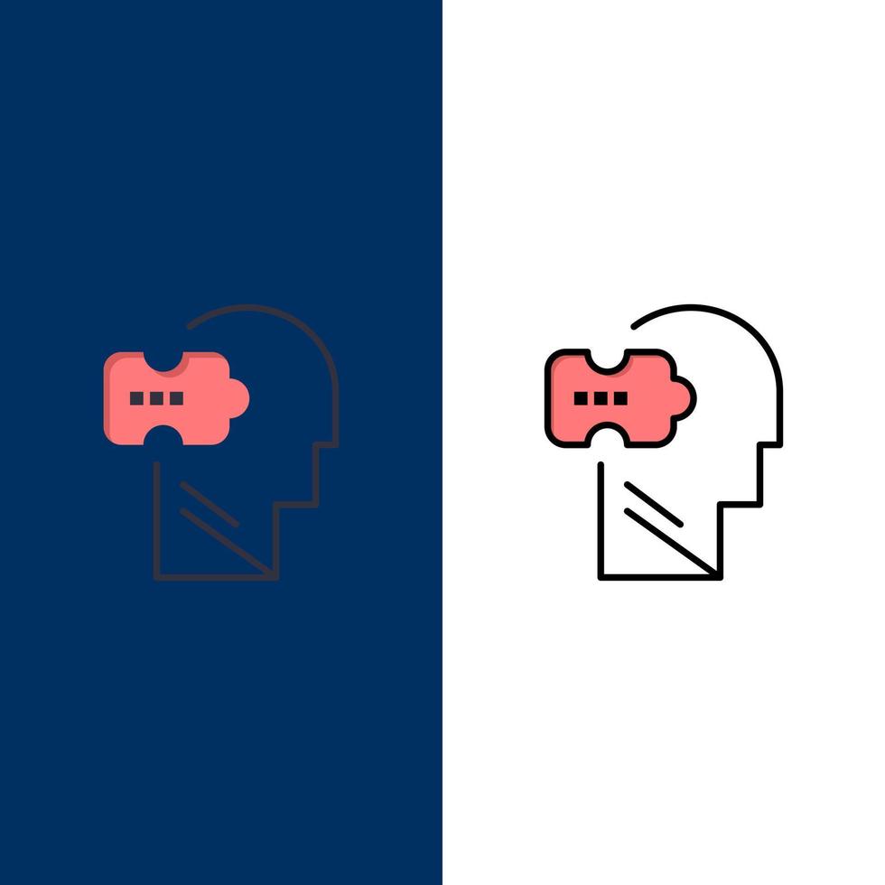 Logic Mind Problem Solving Icons Flat and Line Filled Icon Set Vector ... Logic Mind Problem Solving Icons Flat and Line Filled Icon Set Vector ...