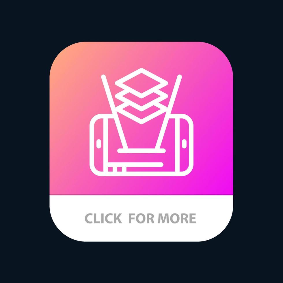 Mobile Cell Technology Mobile App Button Android And Ios Line Version