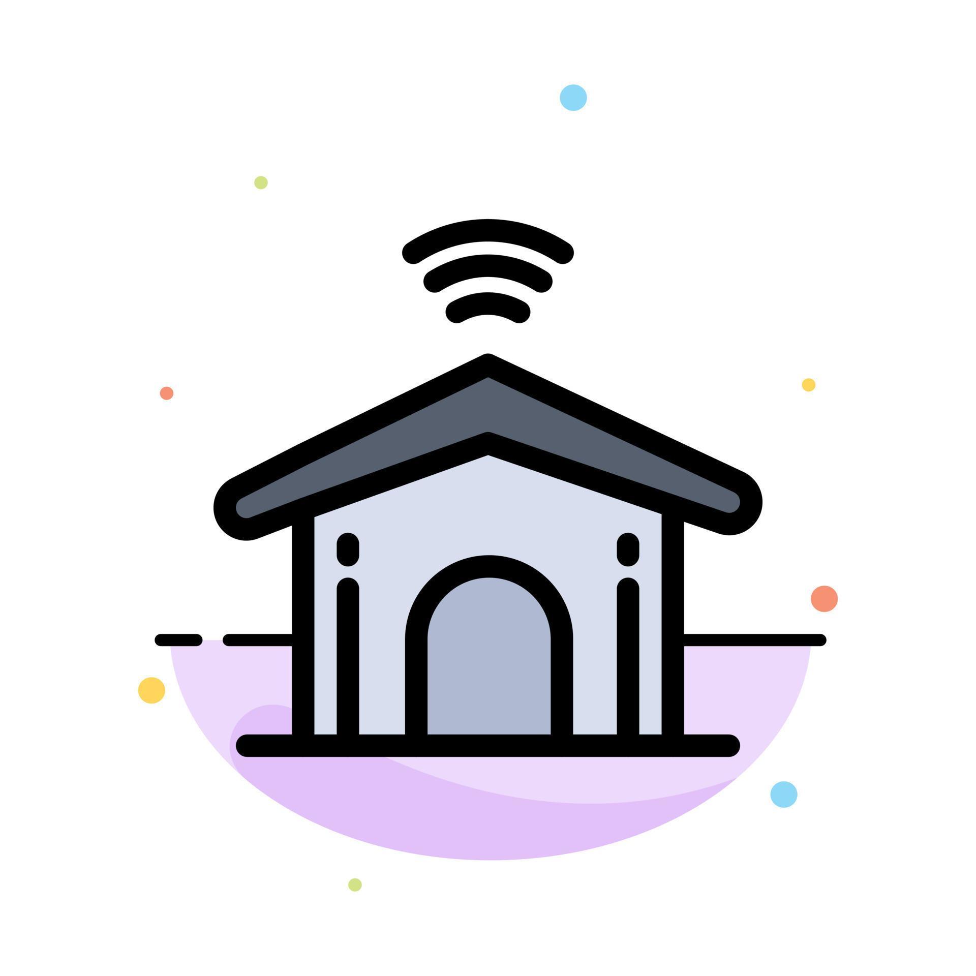 Electronic Home Smart Technology Abstract Flat Color Icon Template