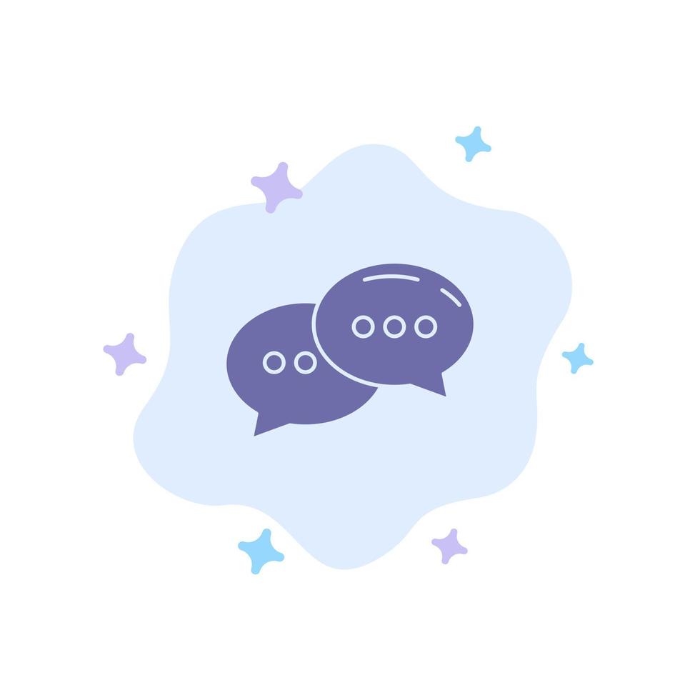 Chat Chatting Conversation Dialogue Blue Icon On Abstract Cloud Background 17966070 Vector Art