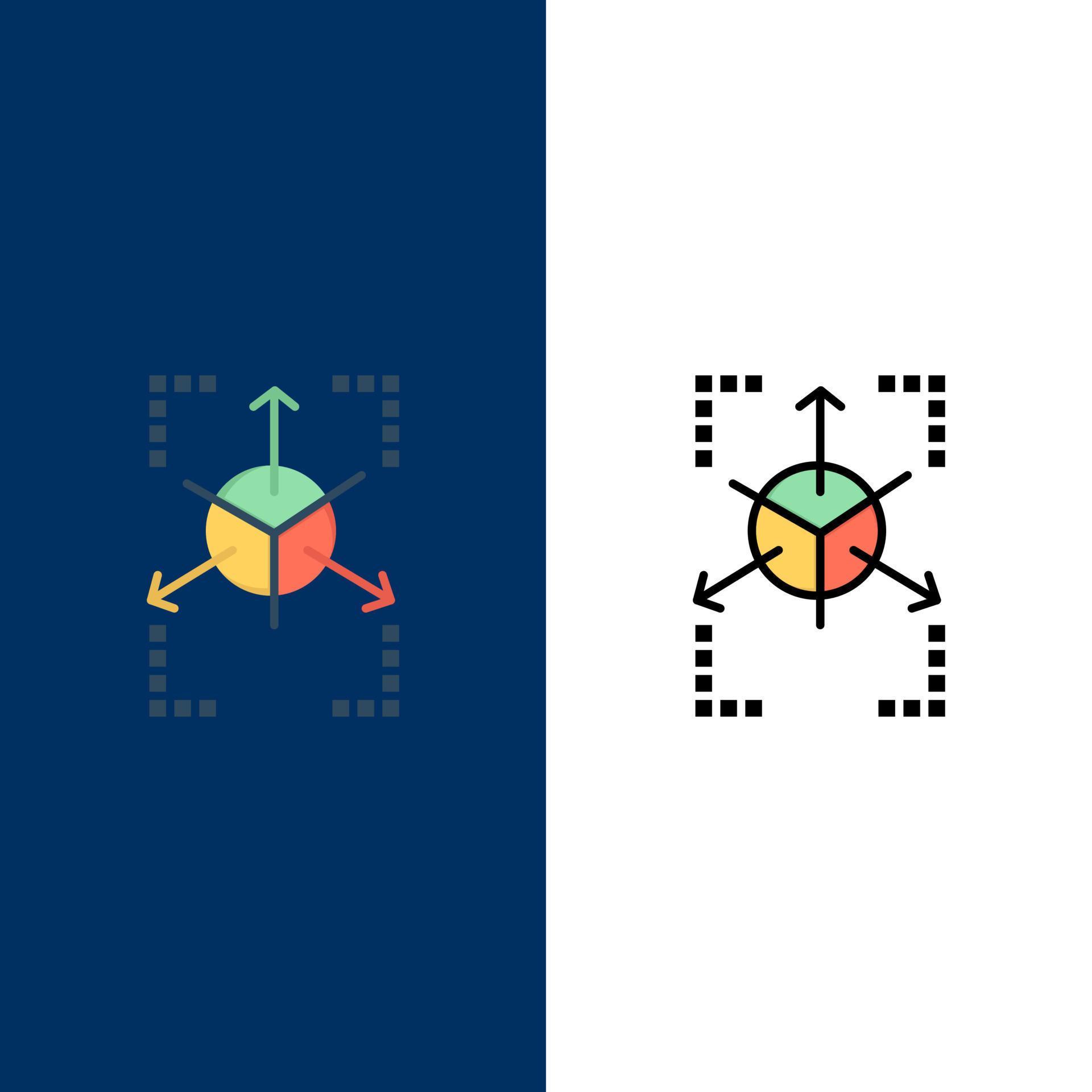 Prototype Grid Database Chart Icons Flat and Line Filled Icon Set ...