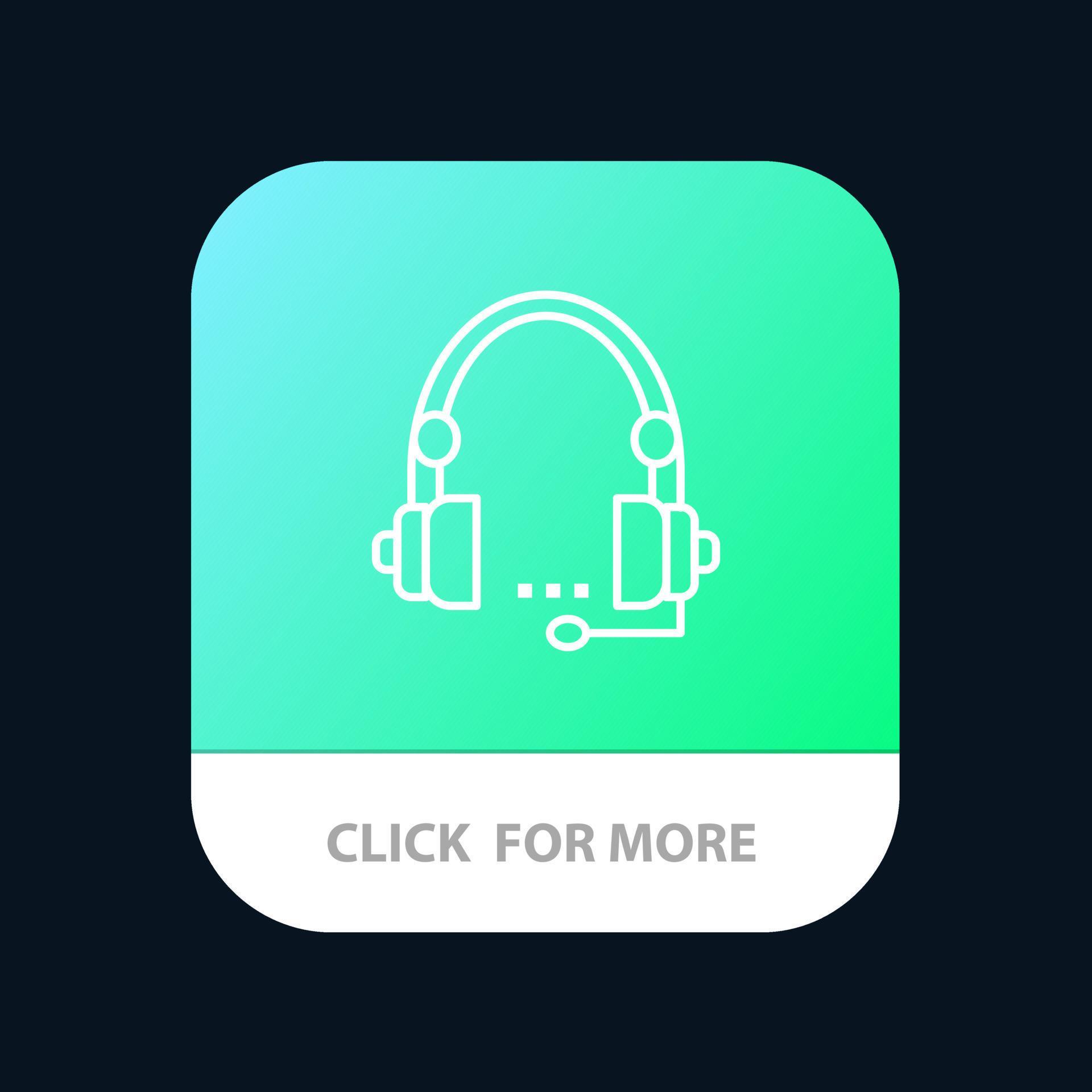 Support Call Communication Contact Headset Help Service Mobile App Button Android and IOS Line ...