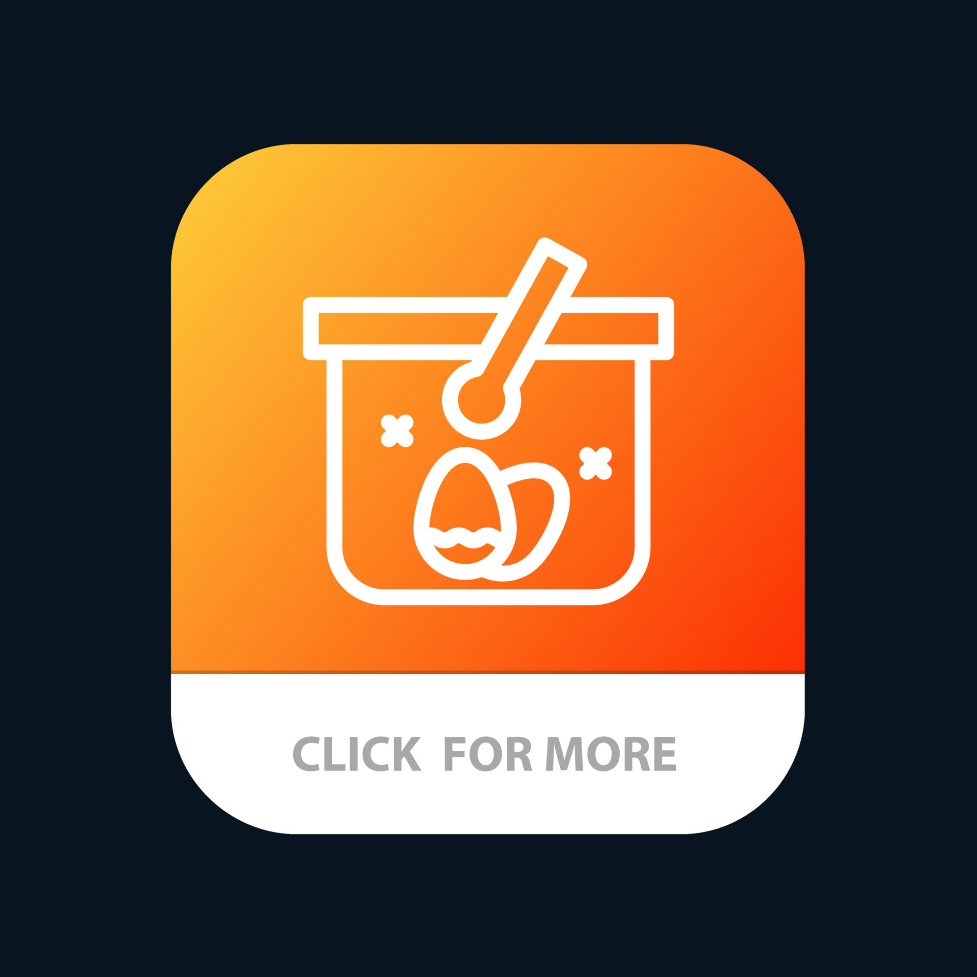 Basket Cart Egg Easter Mobile App Button Android And Ios Line Version 17967144 Vector Art At