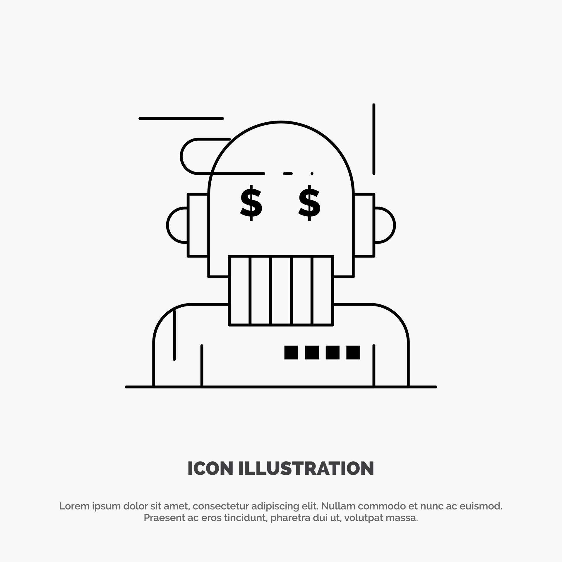 Robot Advisor Adviser Advisor Algorithm Analyst Line Icon Vector 17969316 Vector Art At Vecteezy
