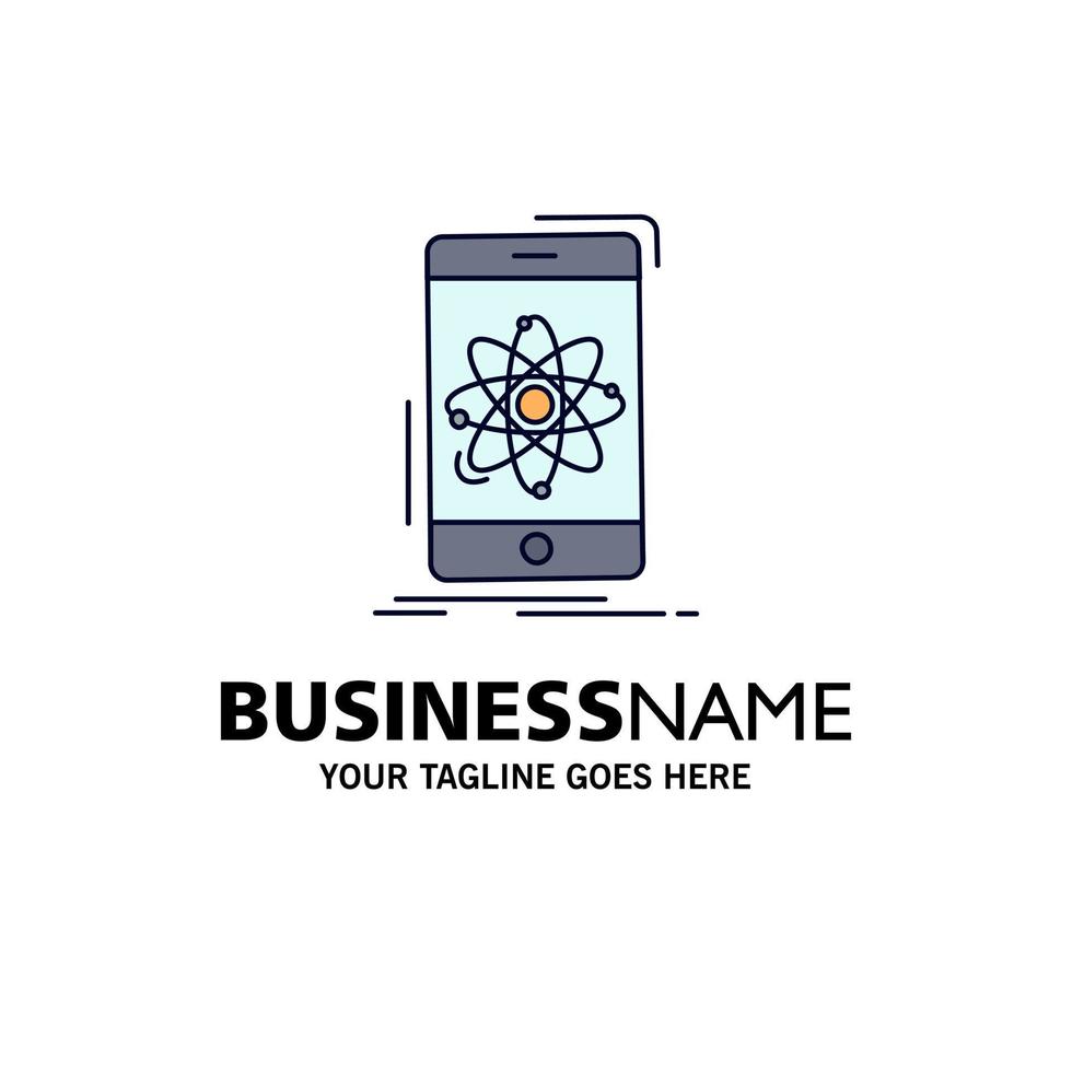 Data Information Mobile Research Science Flat Color Icon Vector