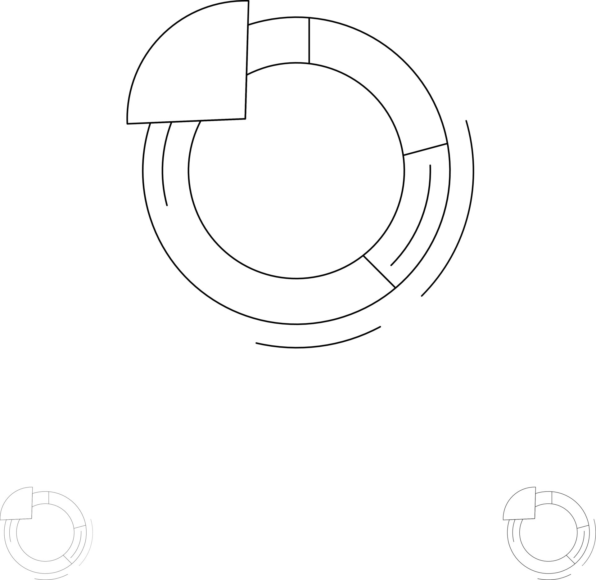 Graph Circle Pie Chart Bold And Thin Black Line Icon Set 17970027 Vector Art At Vecteezy