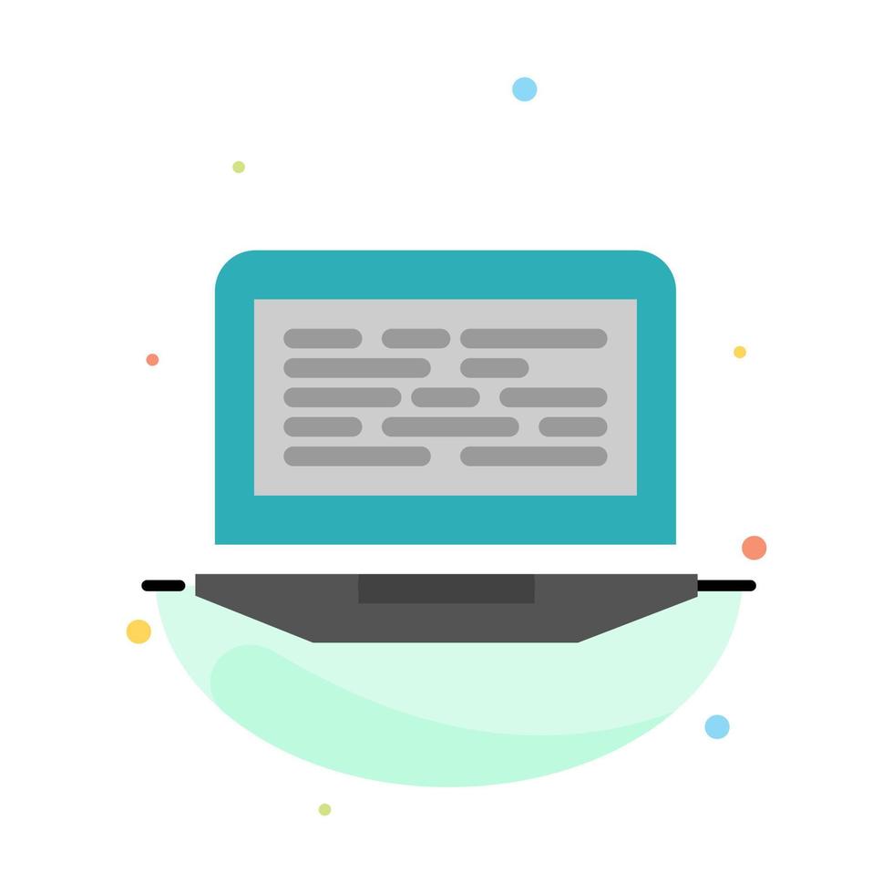 Laptop Coding Code Screen Computer Abstract Flat Color Icon Template 17970571 Vector Art At Vecteezy