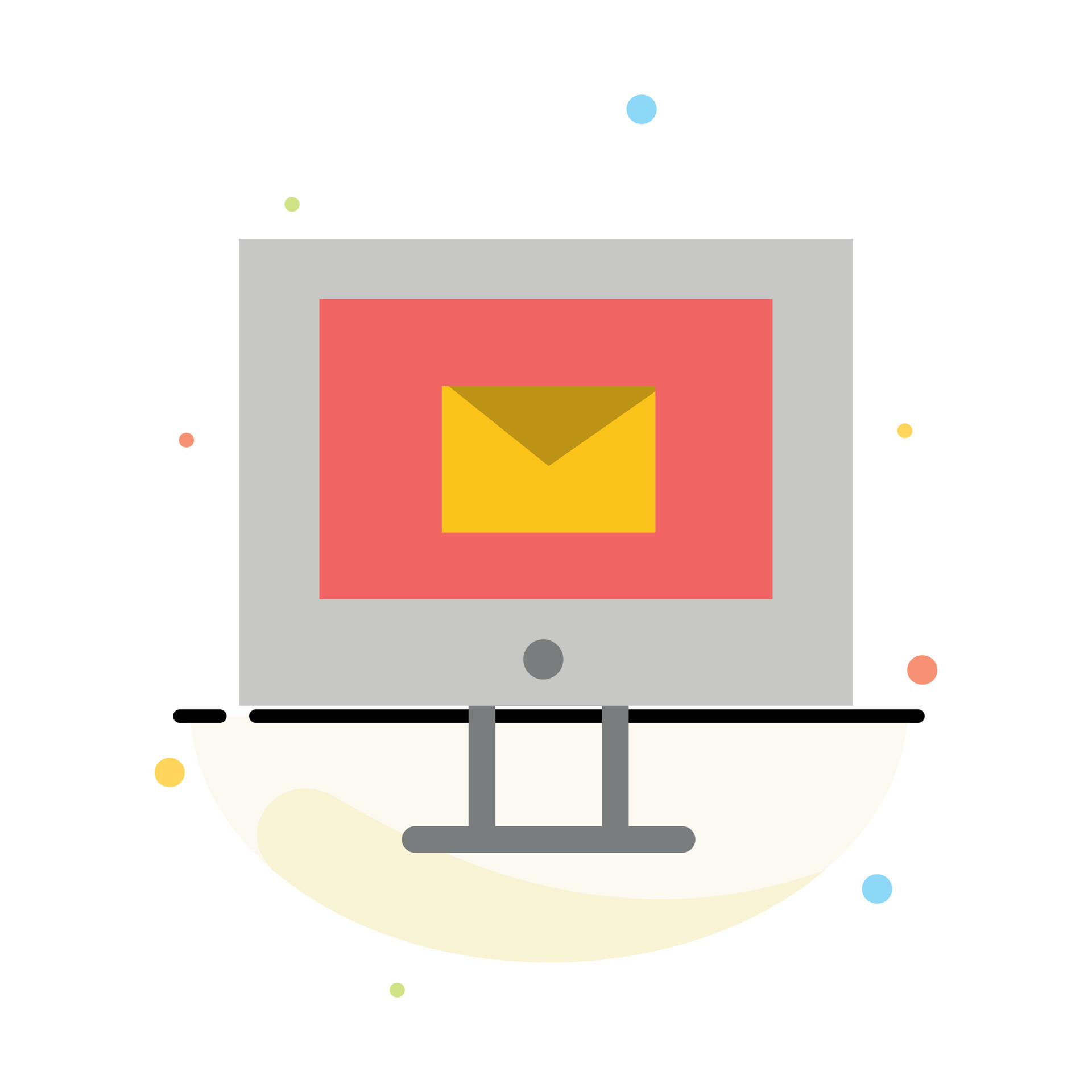 Computer Mail Chat Service Abstract Flat Color Icon Template 17971619