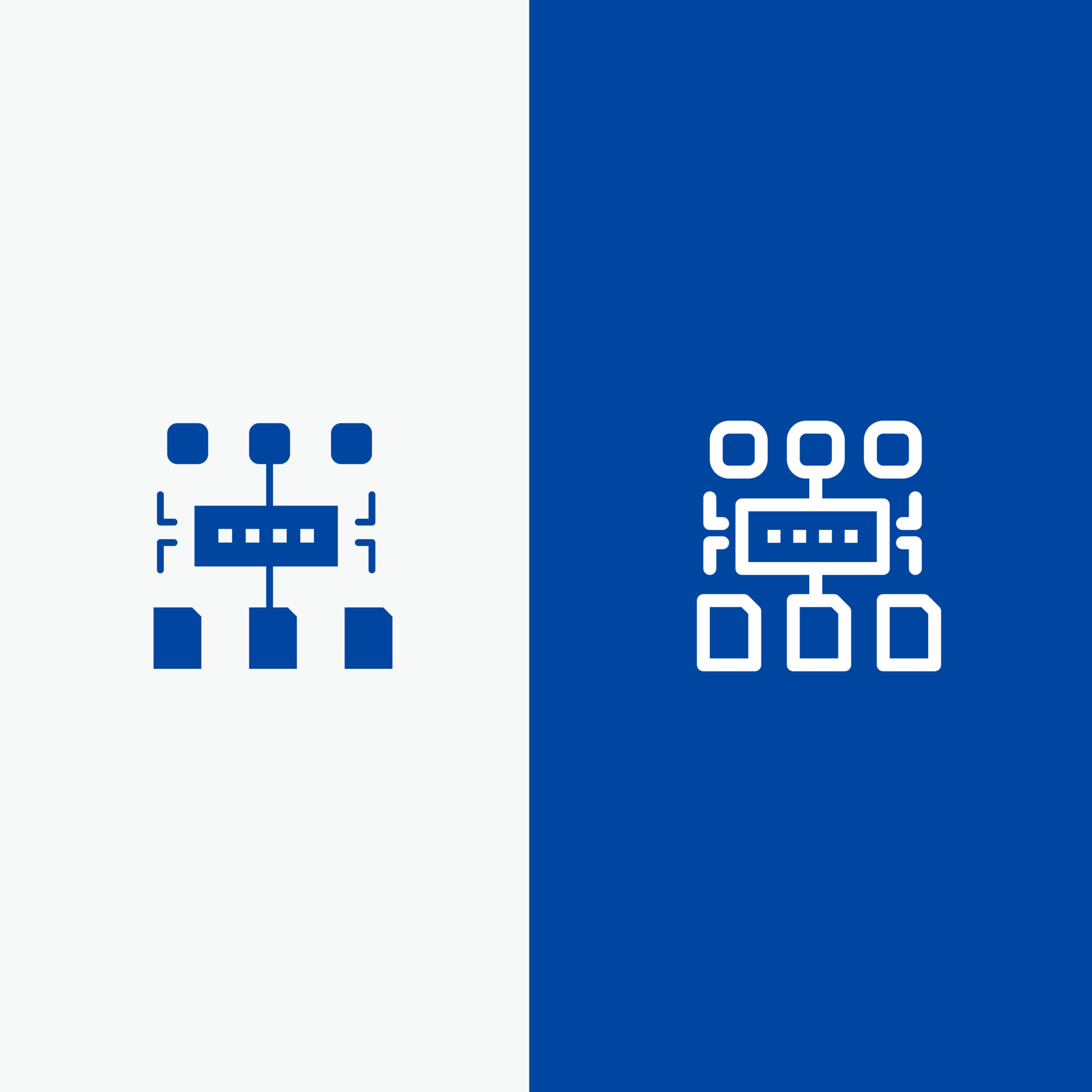 Algorithm Program User Document Line And Glyph Solid Icon Blue Banner 17972417 Vector Art At