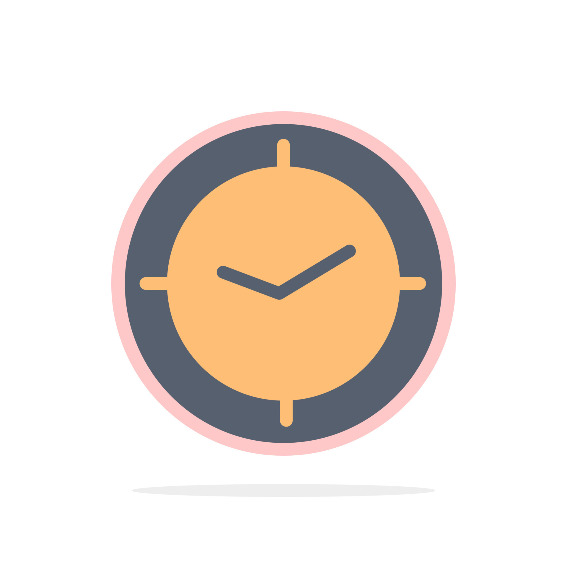 Watch Time Timer Clock Abstract Circle Background Flat Color Icon