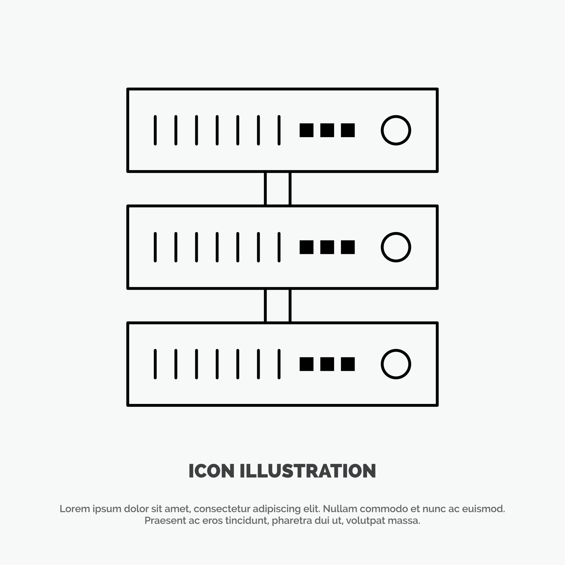 Computing Data Storage Network Vector Line Icon 17974417 Vector Art At 2665