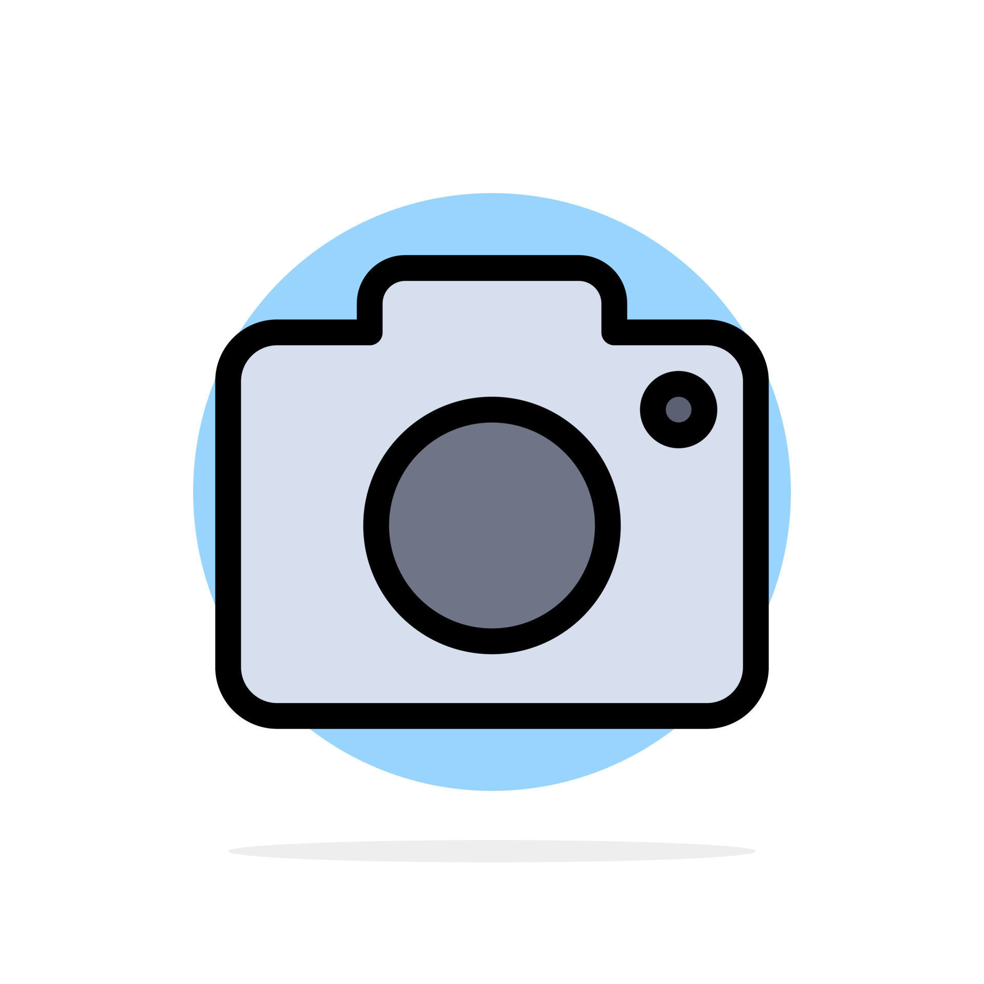 Twitter Image Picture Camera Abstract Circle Background Flat Color Icon