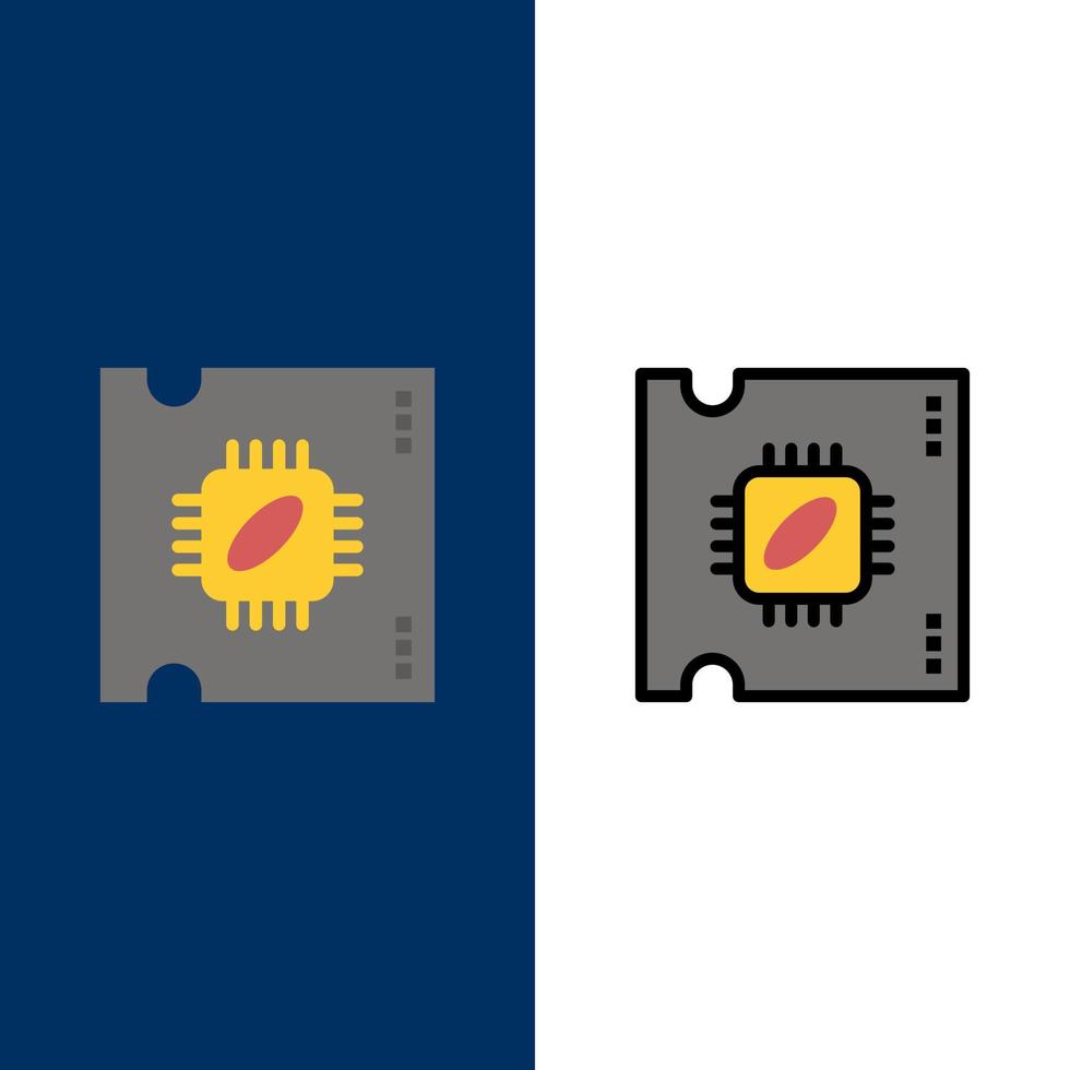 Cpu Microchip Processor Processor Chip Icons Flat and Line Filled Icon ... Cpu Microchip Processor Processor Chip Icons Flat and Line Filled Icon ...