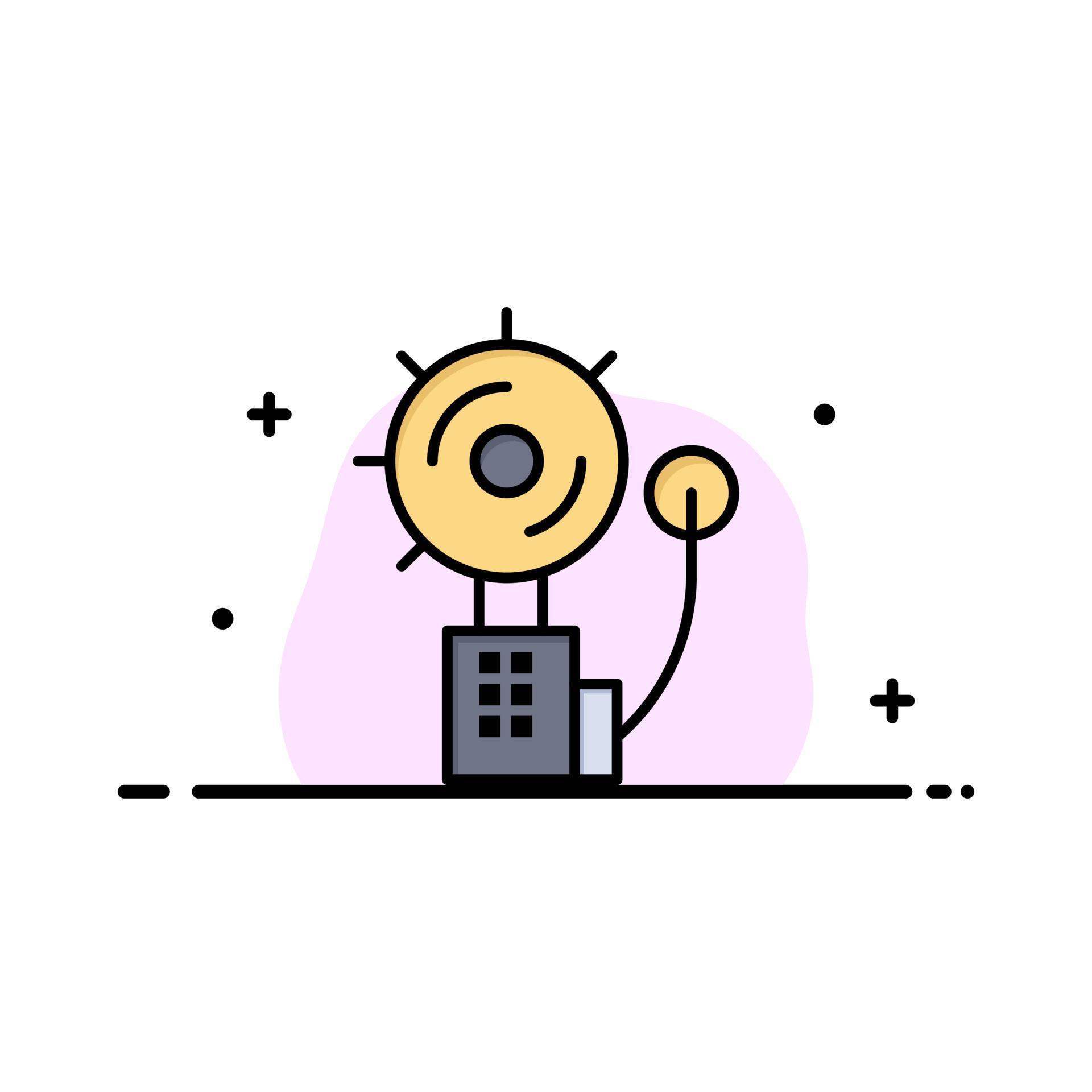 Alarm Alert Bell Fire Intruder Business Logo Template Flat Color 17976566 Vector Art At Vecteezy