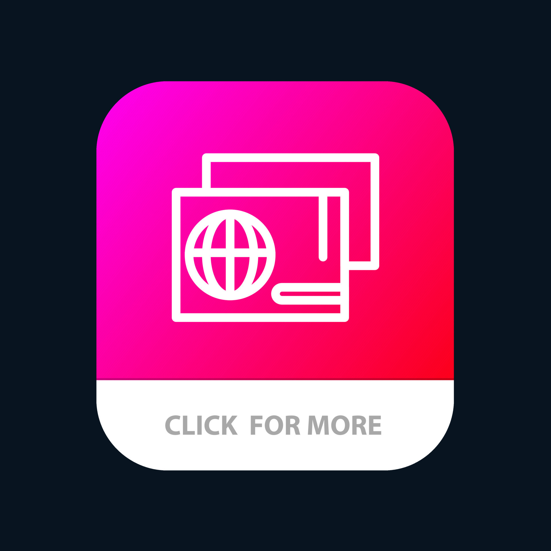 Identity Pass Passport Shopping Mobile App Button Android And Ios Line Version 17976805 Vector