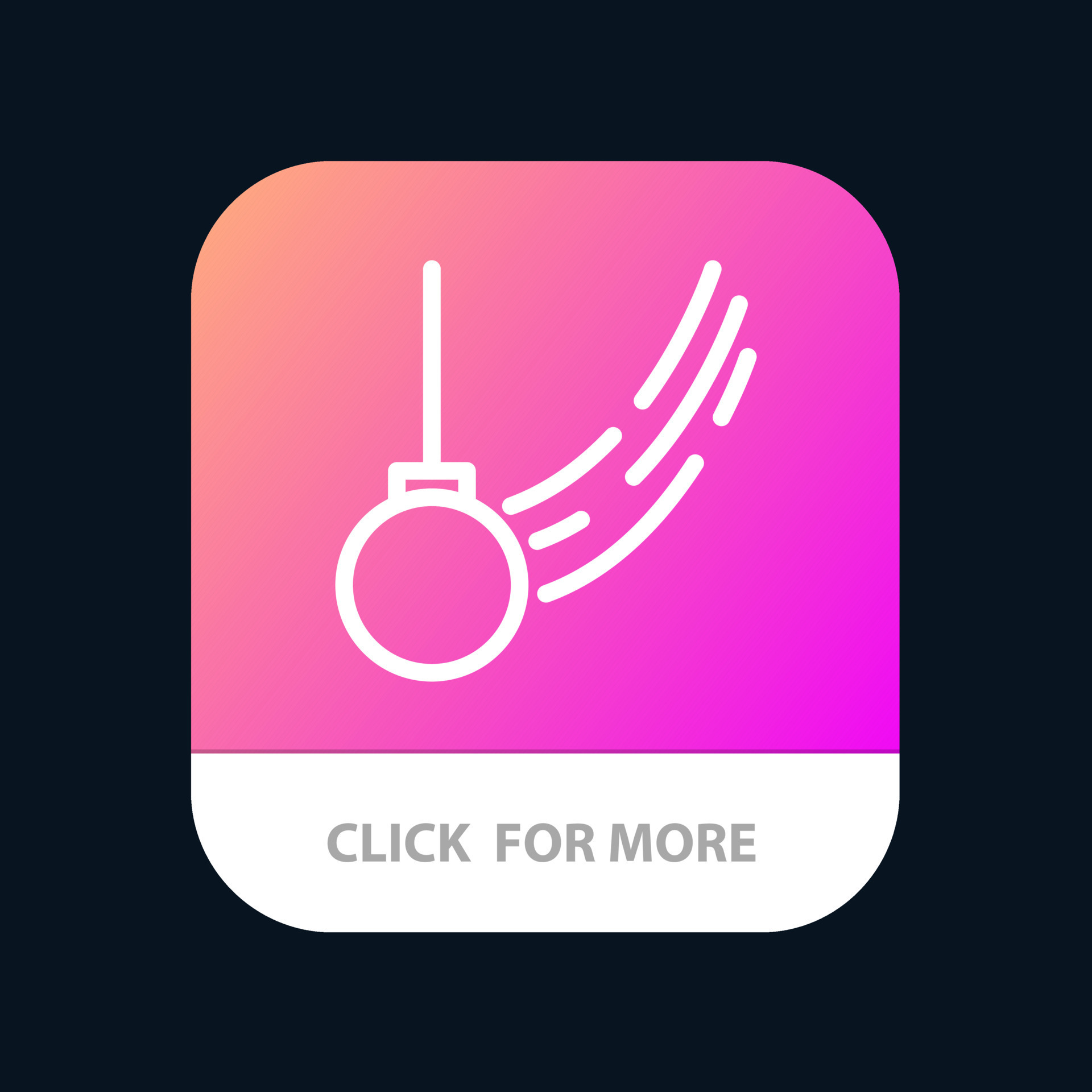 Pendulum Swing Tied Ball Motion Mobile App Button Android And Ios Line