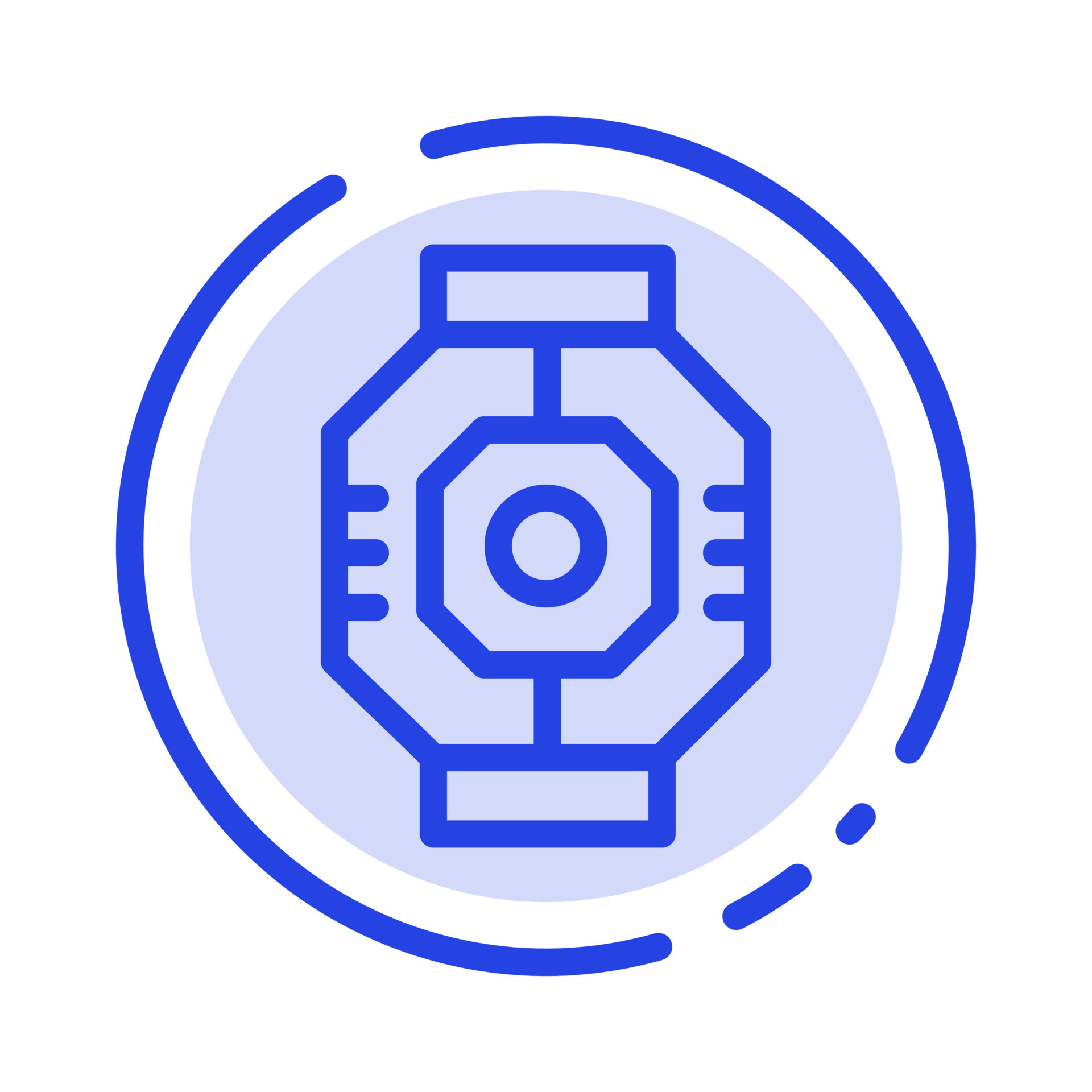 Airlock Capsule Component Module Pod Blue Dotted Line Line Icon