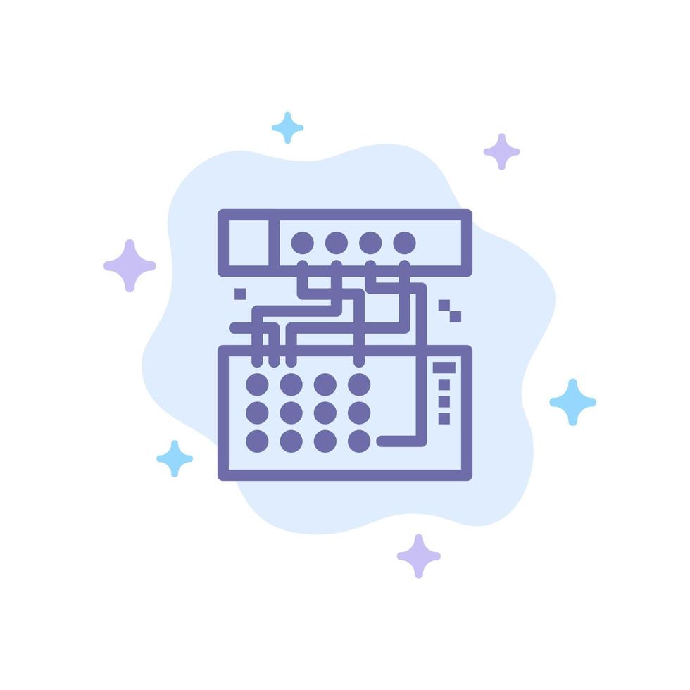 Analog Connection Device Module Sound Blue Icon On Abstract Cloud