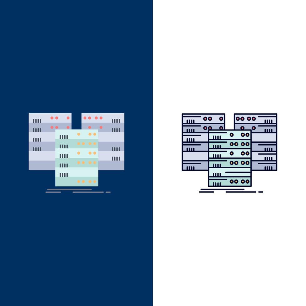 Center Centre Data Database Server Flat Color Icon Vector 17978476