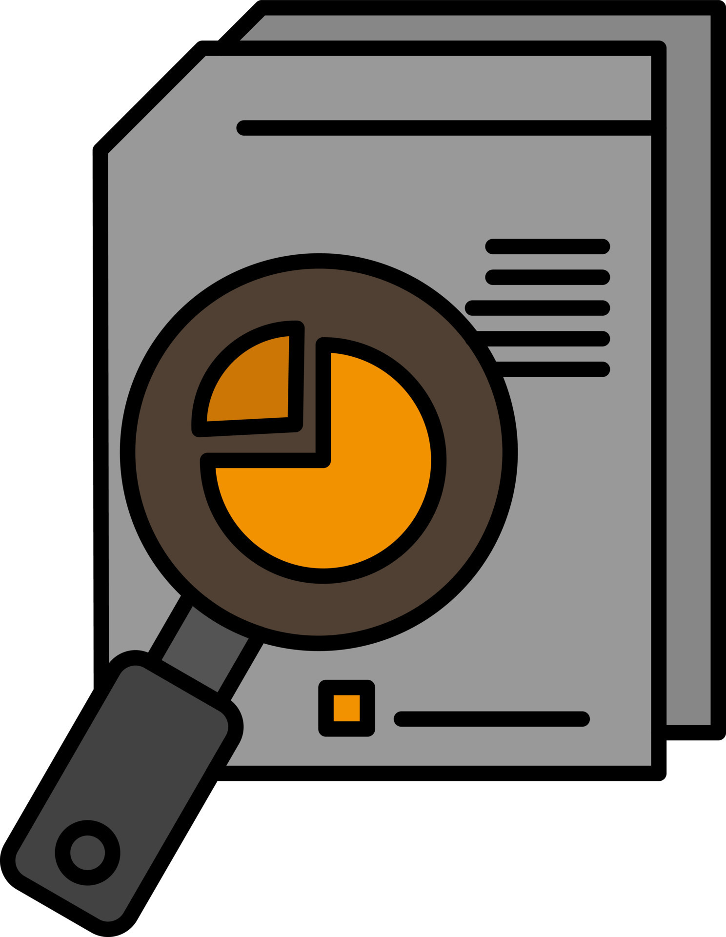 Research Analysis Analytic Analytics Chart Data Graph Flat Color Icon